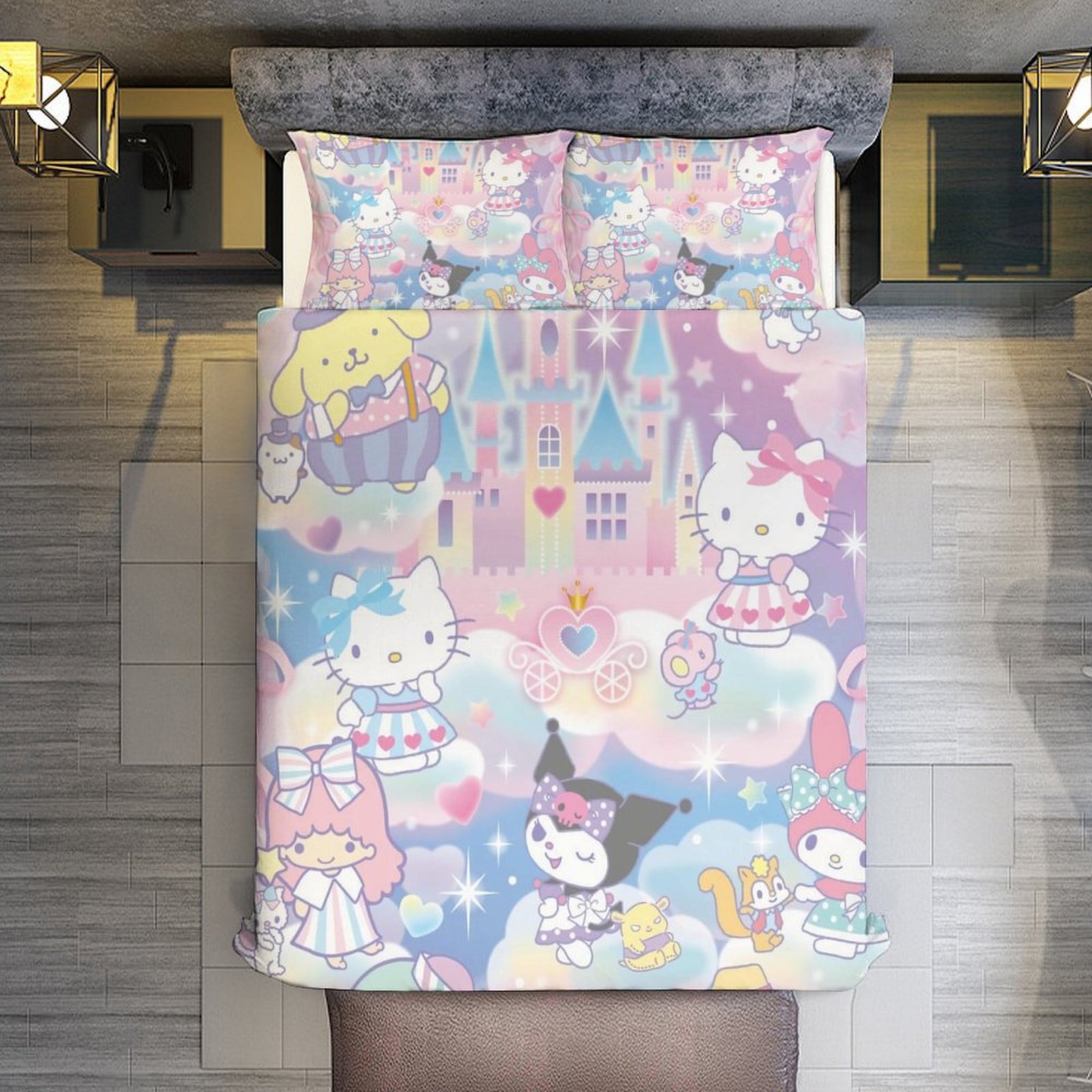 Sheet Set Queen Size,Sanrio-Kuromi And Melody Hello Kitty And Friends ...