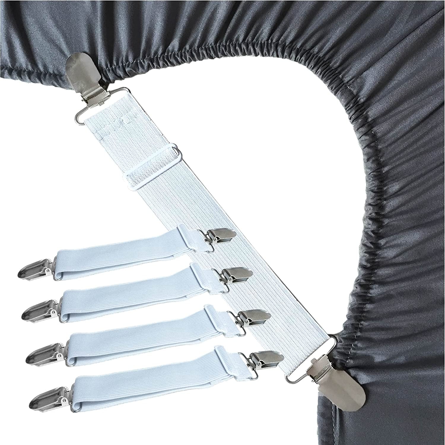 Sheet Straps Bed Sheet Keeper Holder for Corners Sheet Stays Suspender ...