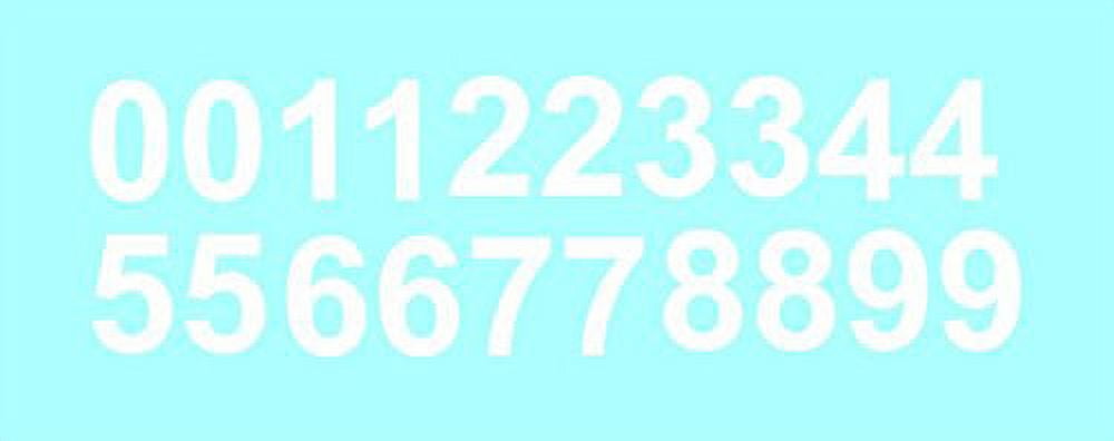 Sheet of 3 Inch (White) Vinyl Custom Street Address Mailbox Number ...