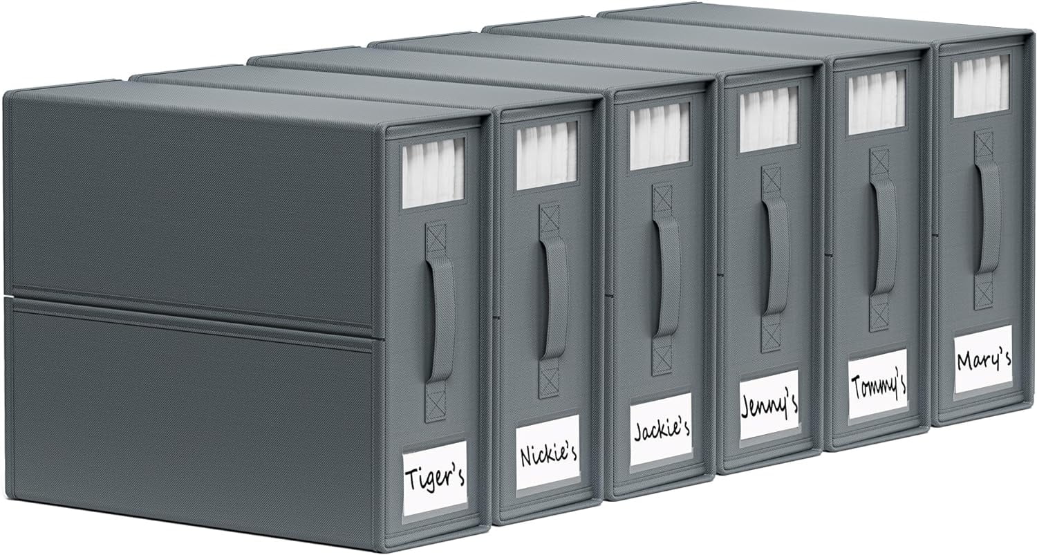 SheetCube Bed Sheet Organizers and Storage 6 Pack, Foldable Linen ...