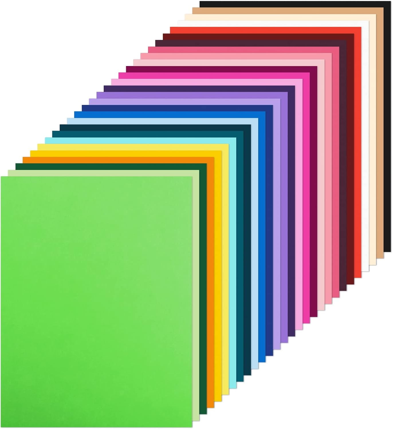 Sheets Colored Card Stock Printer Paper, 120 gsm 32 lb 24 Colors Pastel ...