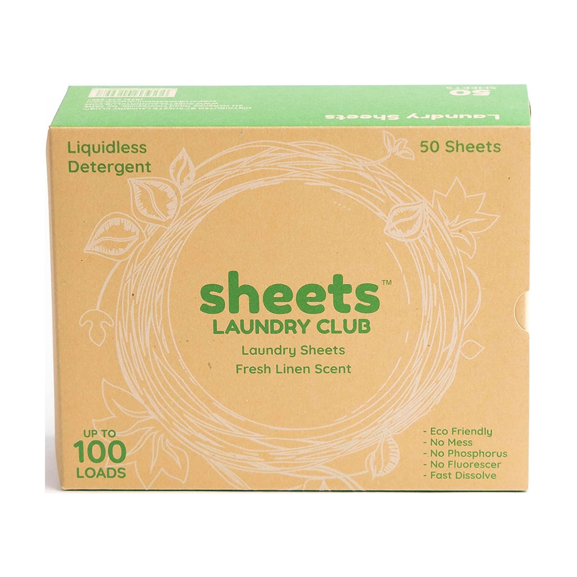 Flowcheer Laundry Detergent Sheets, 100 Sheets (200 Loads), Fresh ...