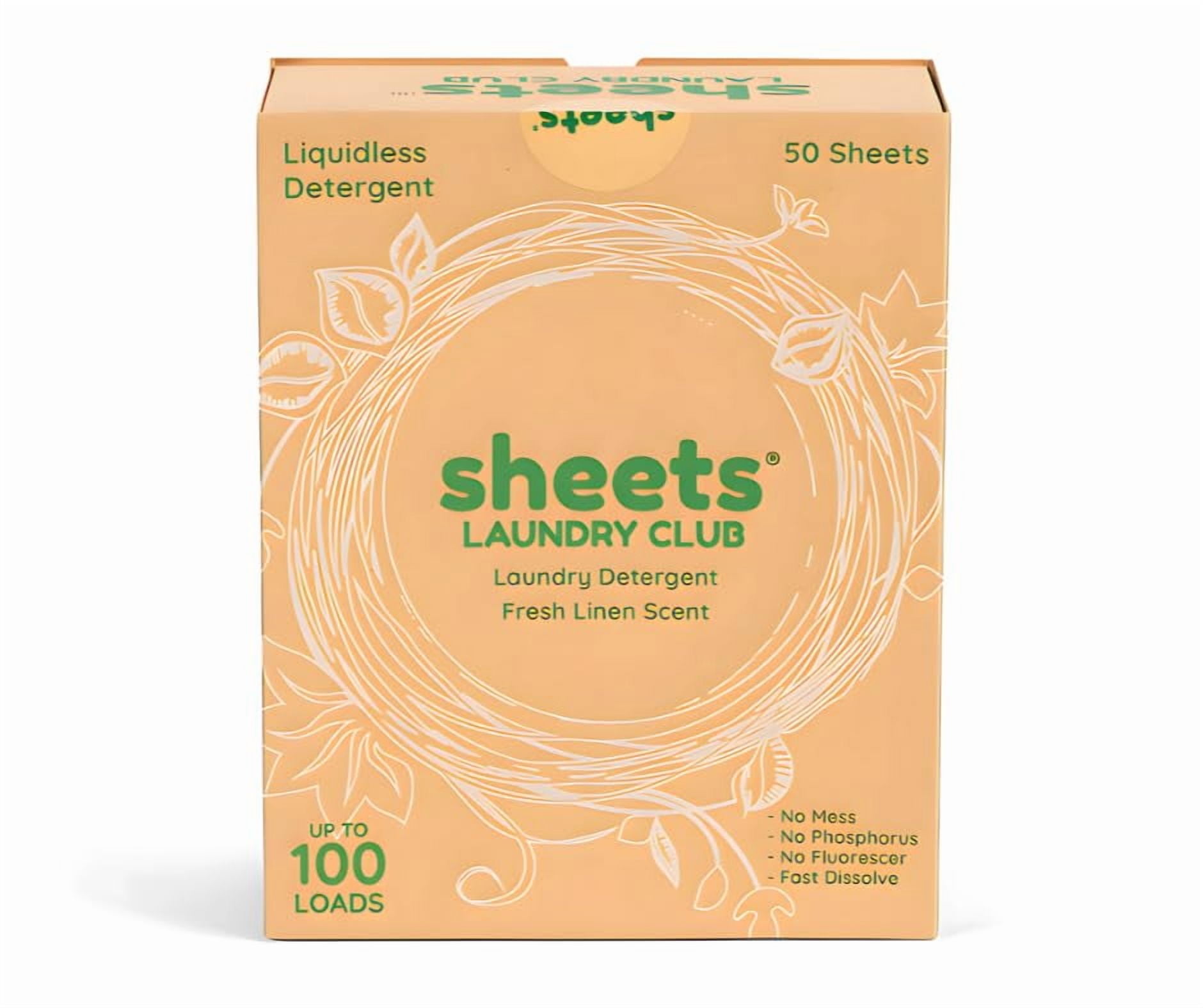 Sheets Laundry Club Laundry Detergent Sheets – 50 Sheets (100 Loads ...