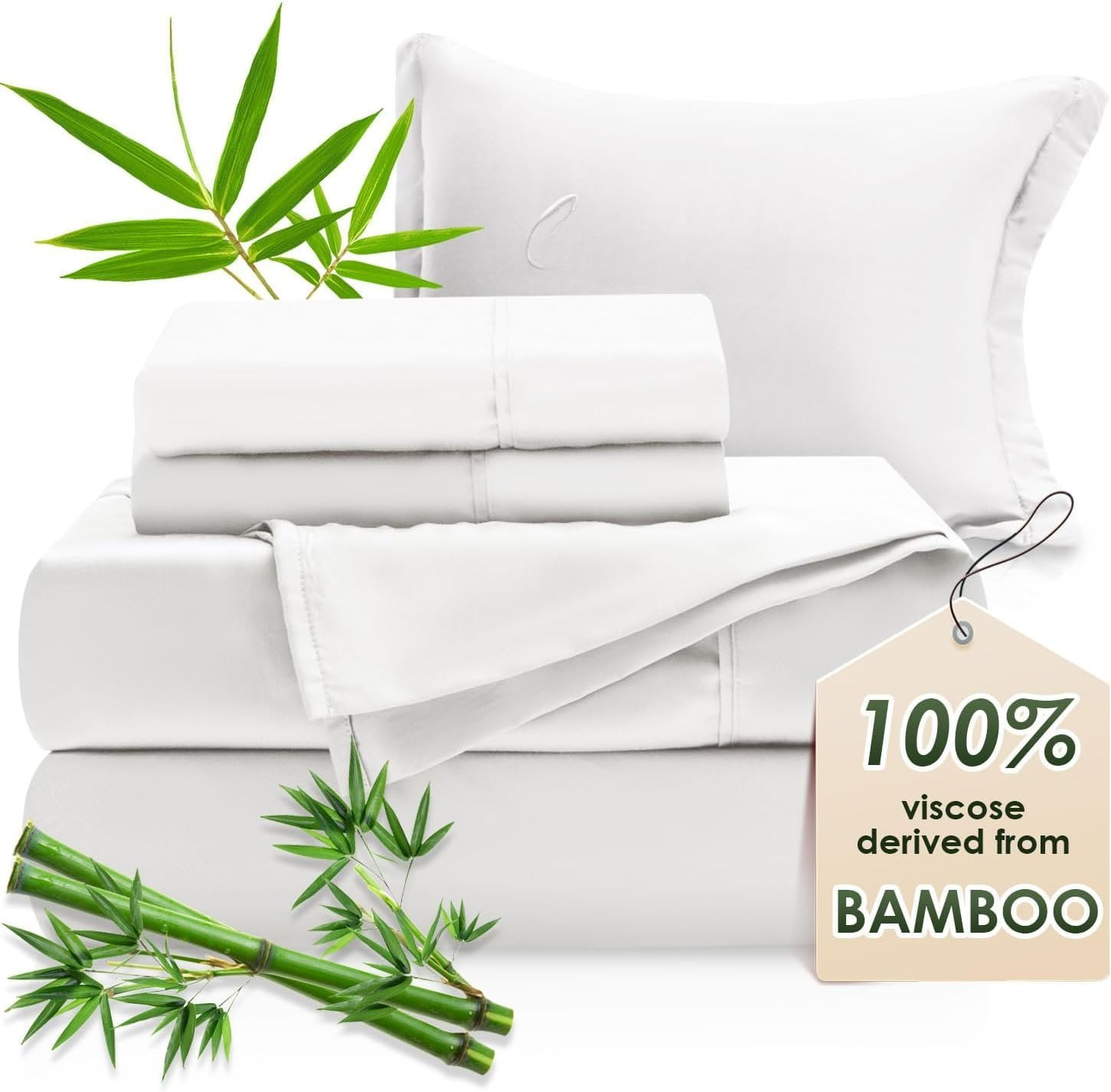 Sheets Luxury Sheets Viscose Derived from , 4 count Soft & Cooling ...