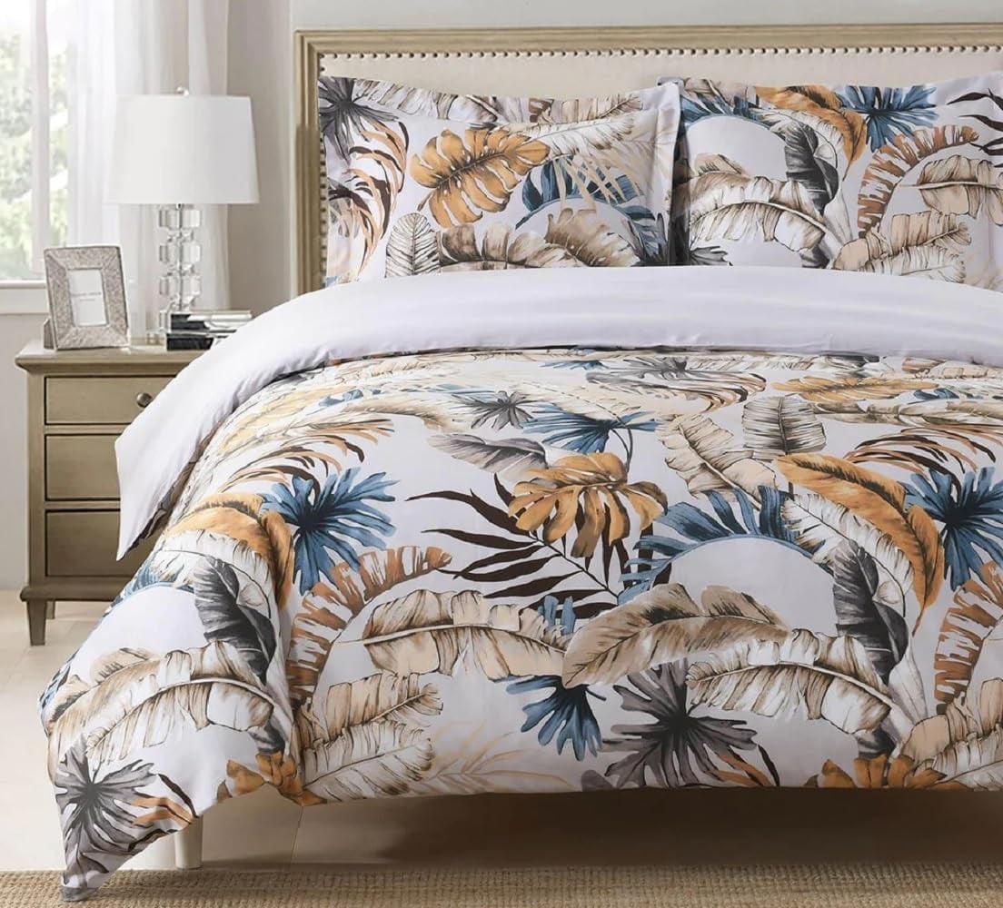 Sheetsnthings 3pc 100% Cotton Duvet Cover Set (King/Calking) Oasis ...
