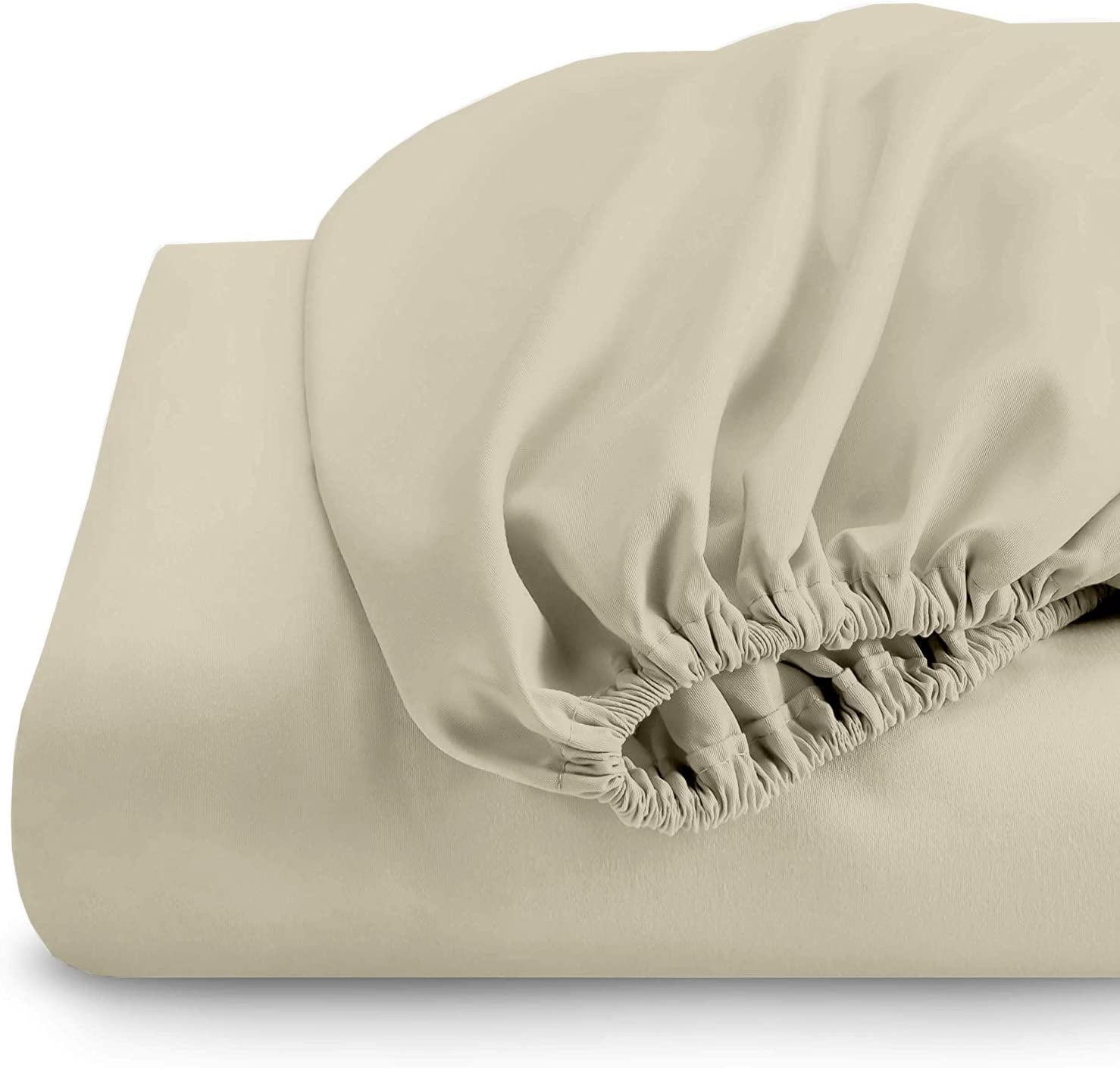 Sheetsnthings 650 Thread Count, Cotton Blend Top Split King Fitted ...