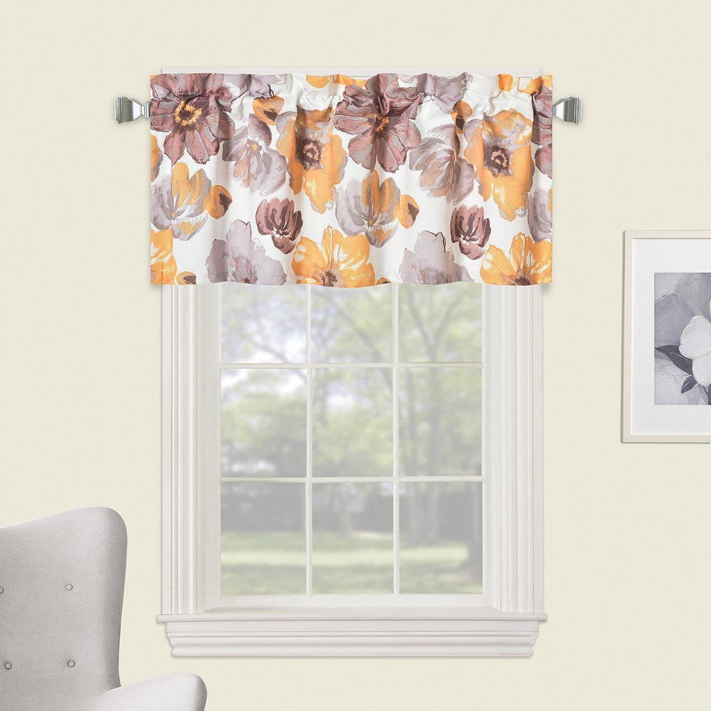 Sheetsnthings Blackout Window Valance (52W x 18L) Floral Leahanna Room ...