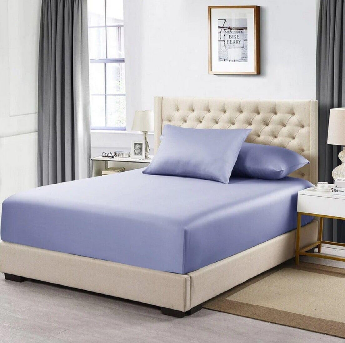 Sheetsnthings Fitted Sheet Only, 100% Cotton 600 Thread Count (Queen ...