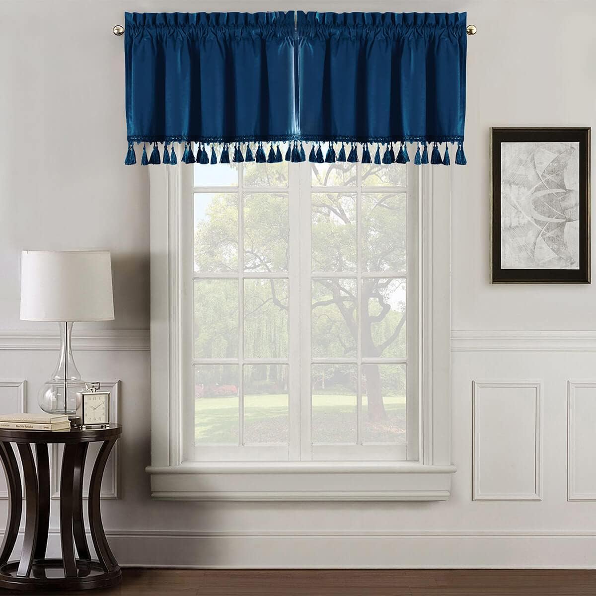 Sheetsnthings Heavyweight Velvet Straight Valance, Navy (52x19) Single ...