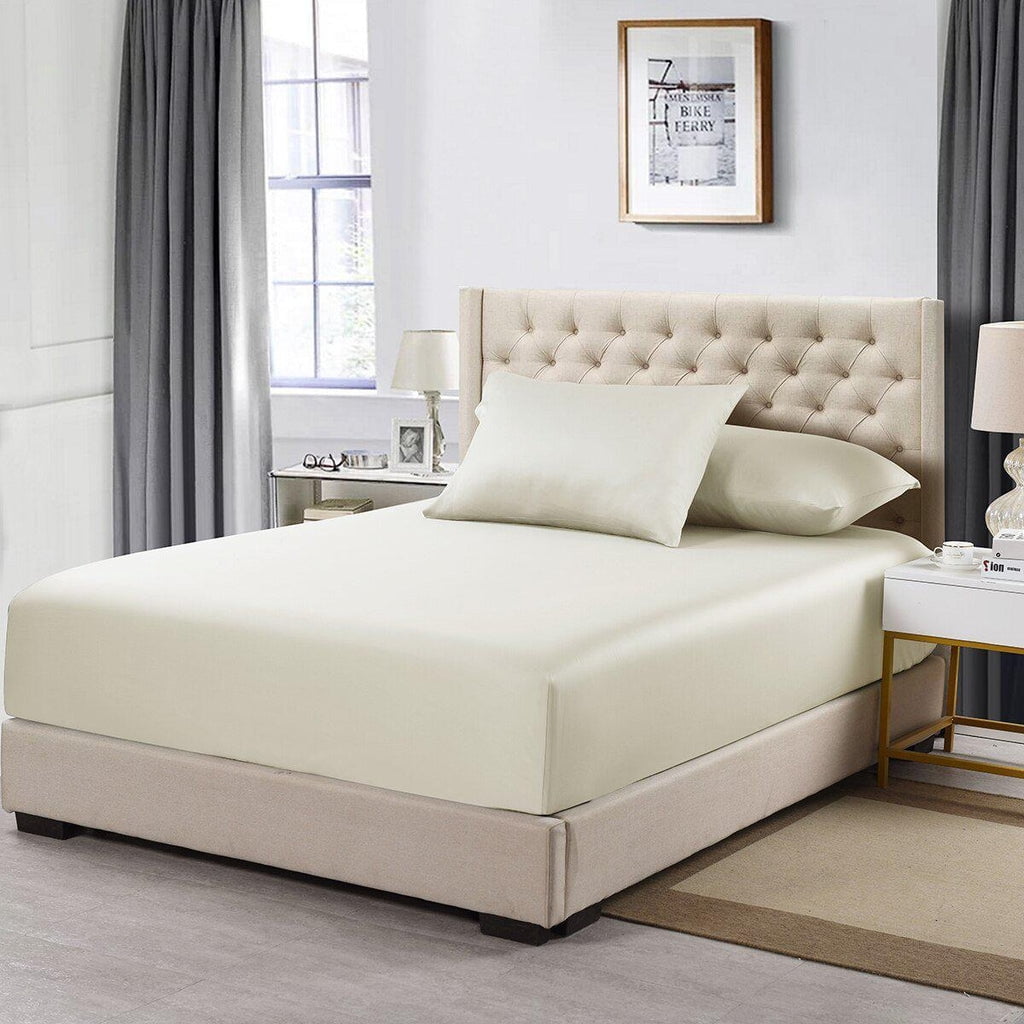 Sheetsnthings Made in USA- Low Profile Fitted Sheet Only (6-10 Inches ...