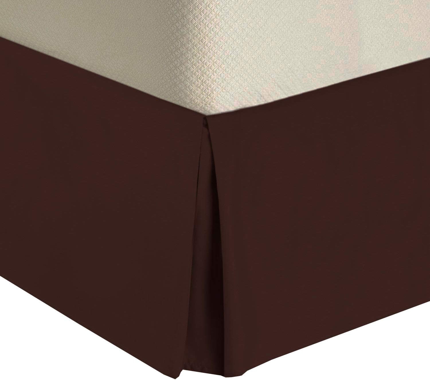 Sheetsnthings Solid 300 Thread Count 100 Cotton King Pleated Tailored