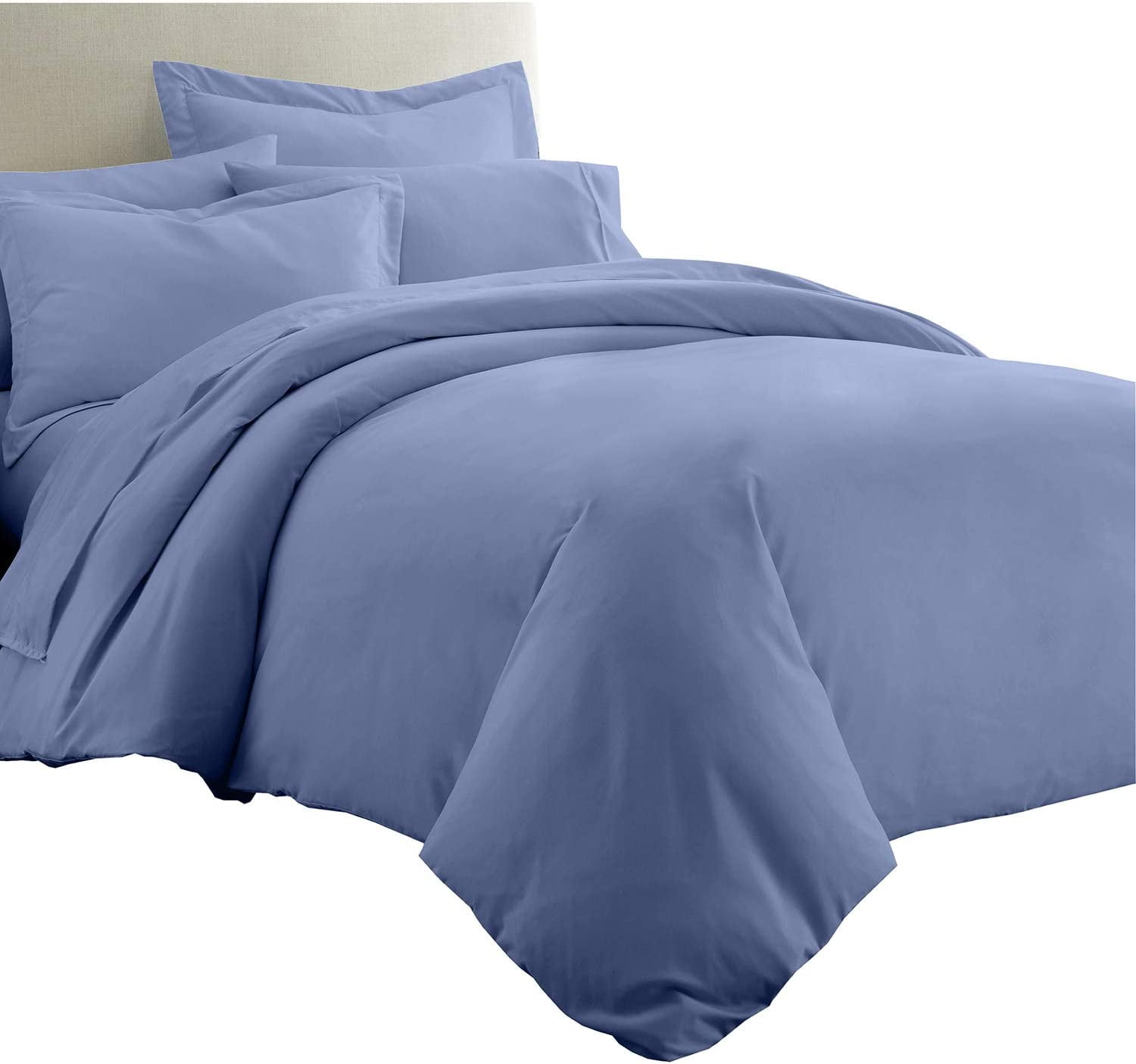 Sheetsnthings Solid Bamboo Viscose 7PC Full Size Bedding Set-Duvet ...