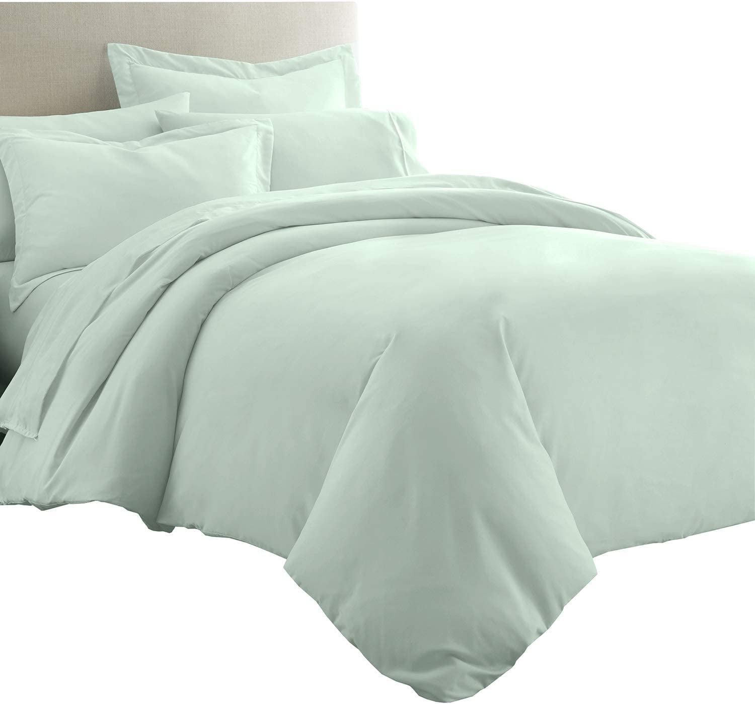 Sheetsnthings Solid Bamboo Viscose 7PC King Size Bedding Set-Duvet ...