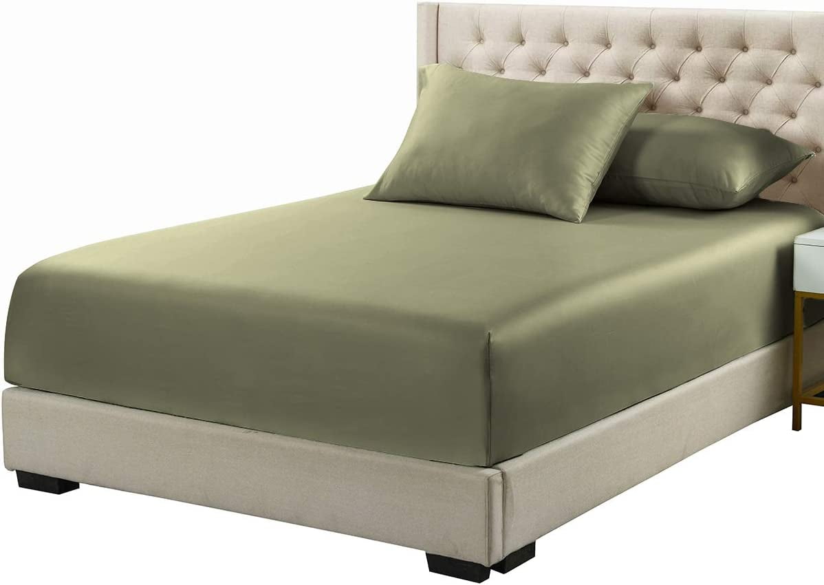 Sheetsnthings Viscose from Bamboo Fitted Bottom Sheet Only, Queen Size ...