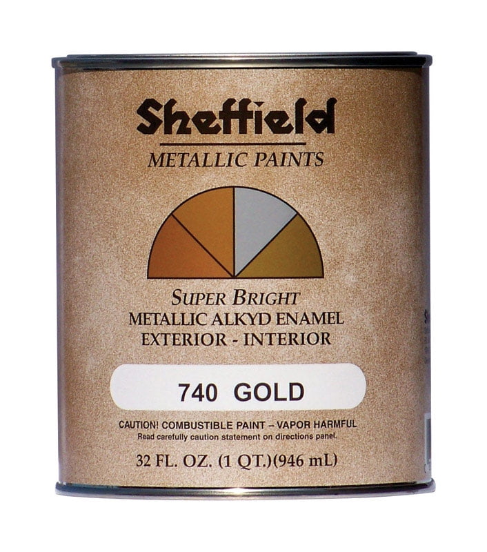 Sheffield 5740 Medium Base Gloss Gold Metallic Paint 1 qt For Exterior ...