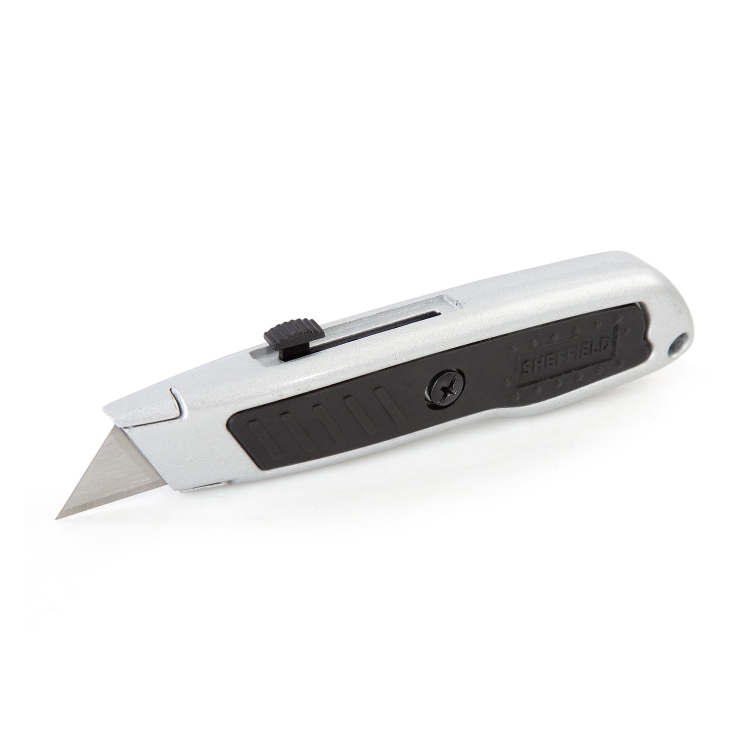 Sheffield Comfort Grip Retractable Utility Knife, 6 inch, Silver ...