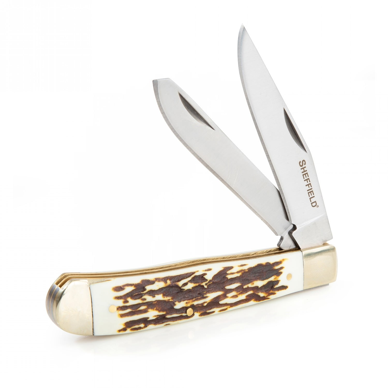 Sheffield Trapper II 3.15 in Blade Faux Stag Handle - Walmart.com