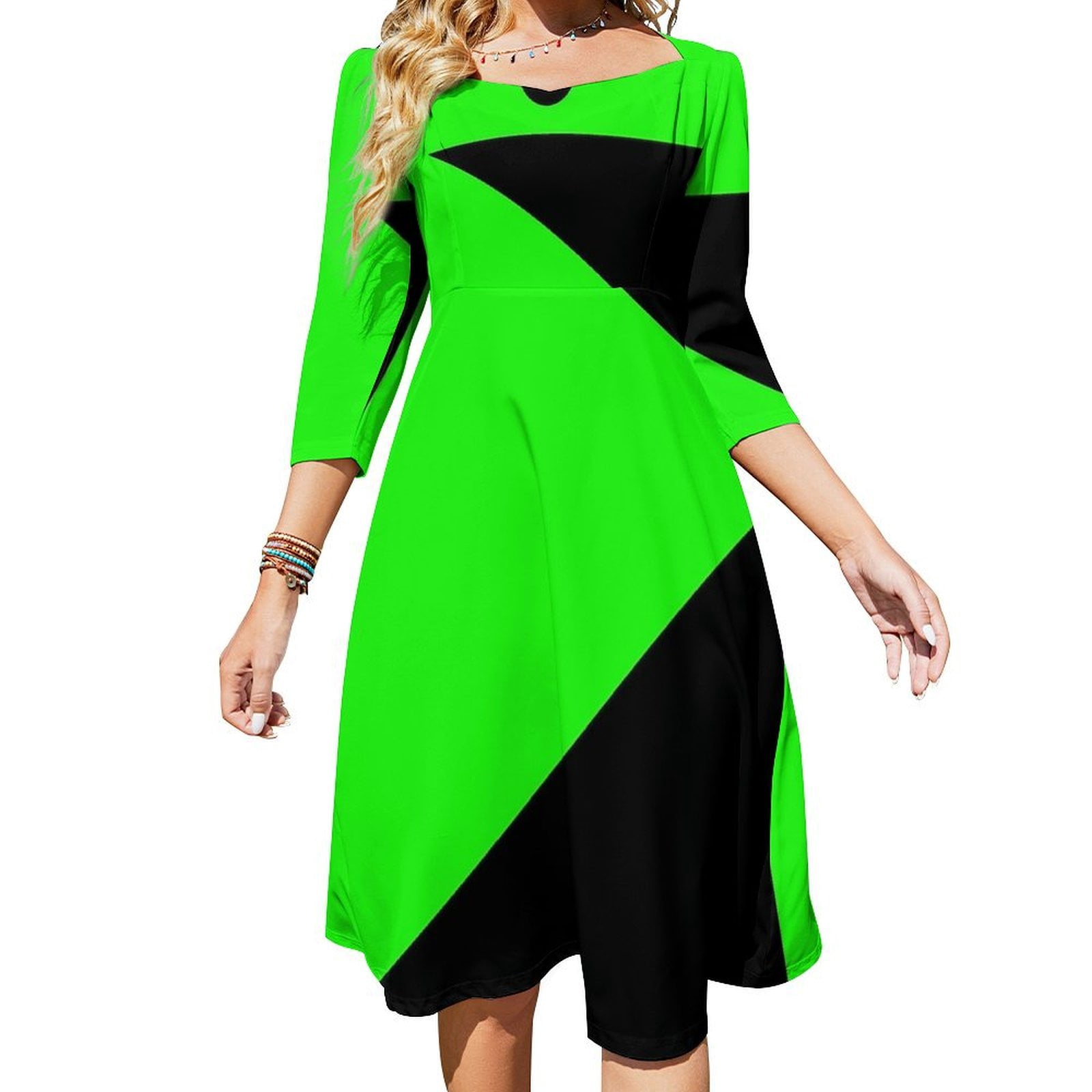 Shego Halloween Costume Sweetheart Knot Flared Dress Fashion Design ...