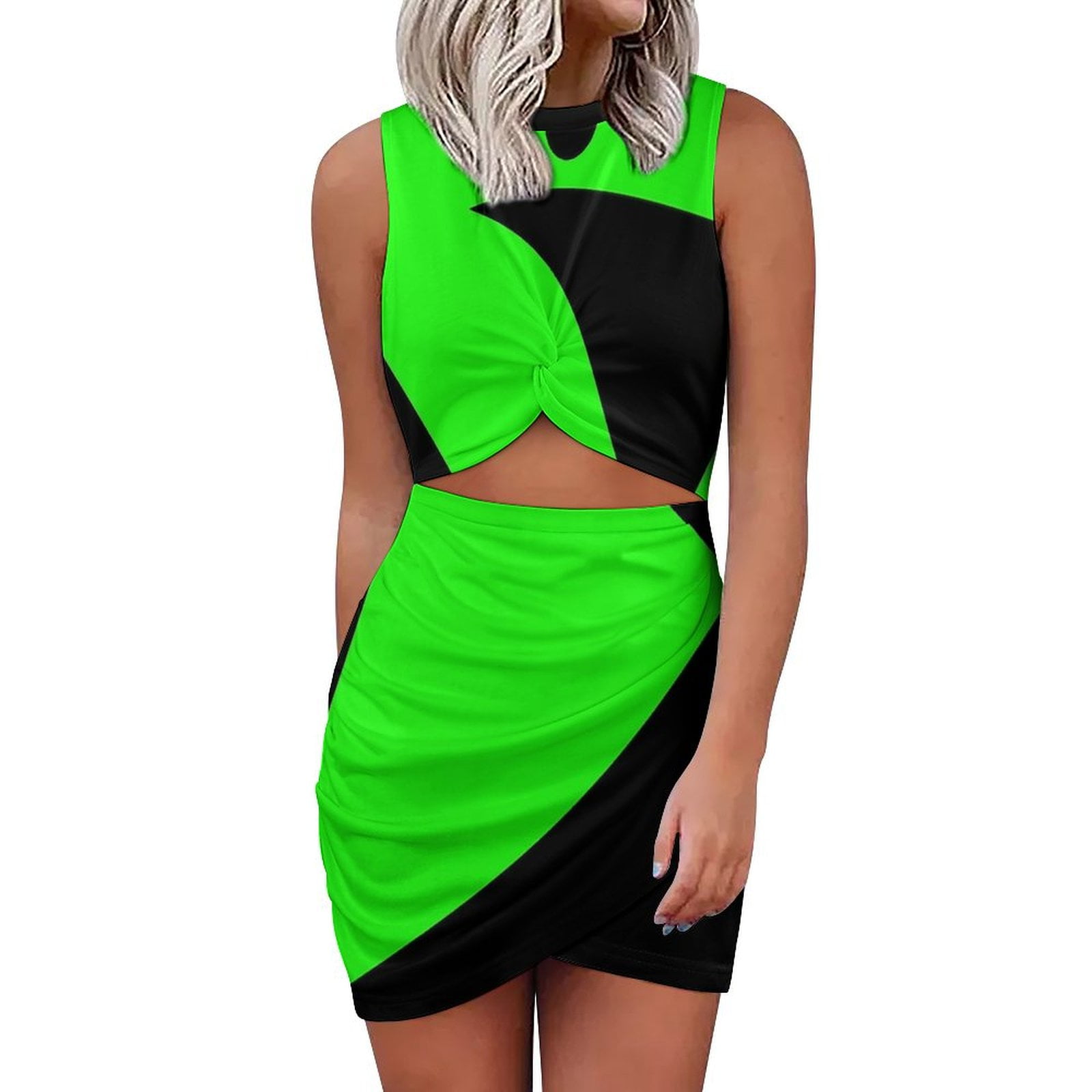Shego Halloween Costume Women's Crossover Slim Hip Dress Summer ...