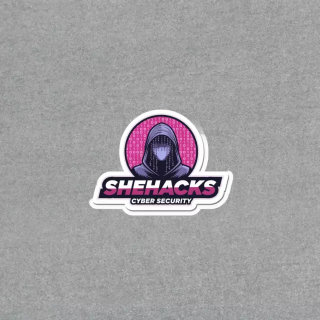 Shehacks Cyber Security Sticker - Hooded Hacker Girl Binary Codephone ...