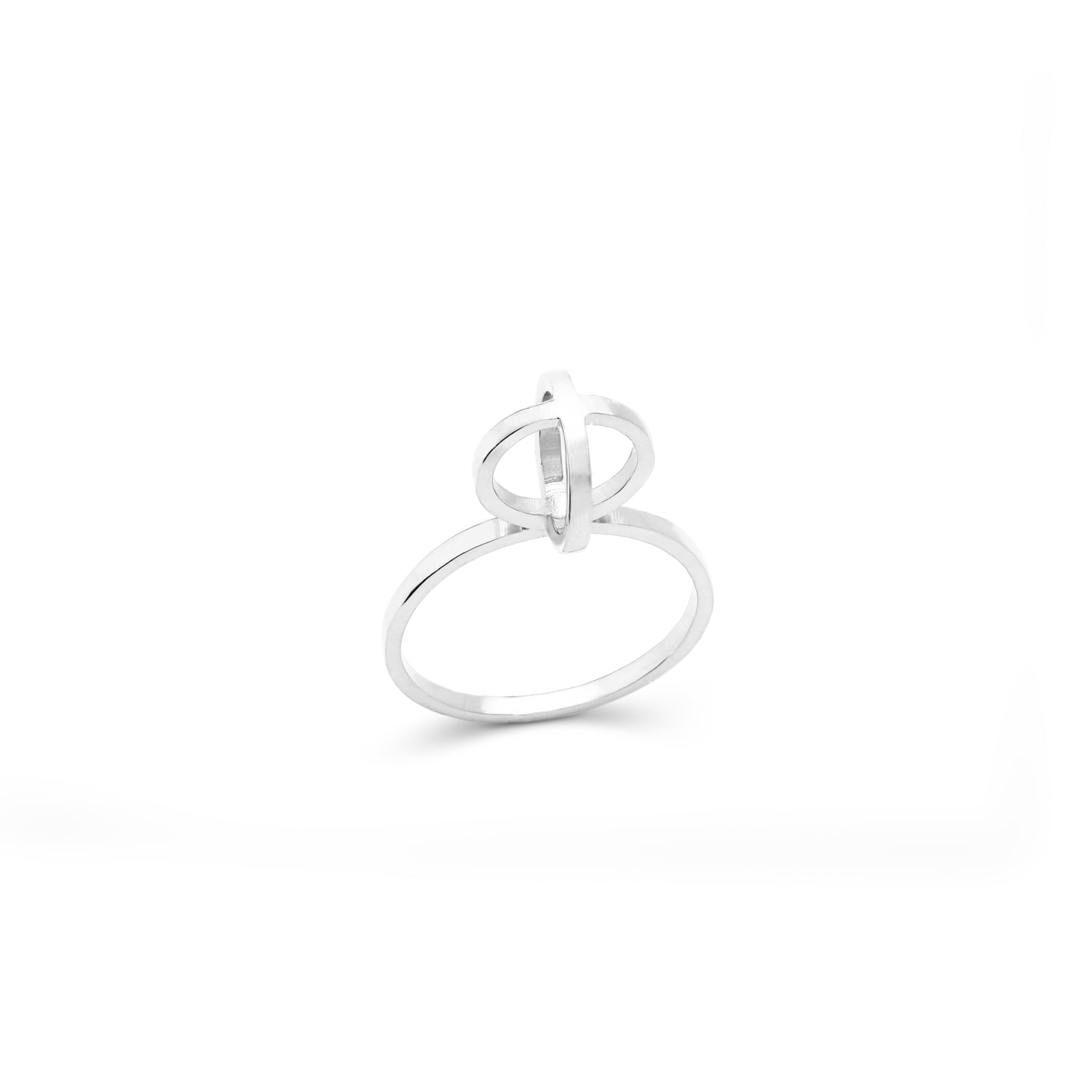 Sheida Farrokhi Jewelry 18k White Gold Stackable Women's Circle Ring ...