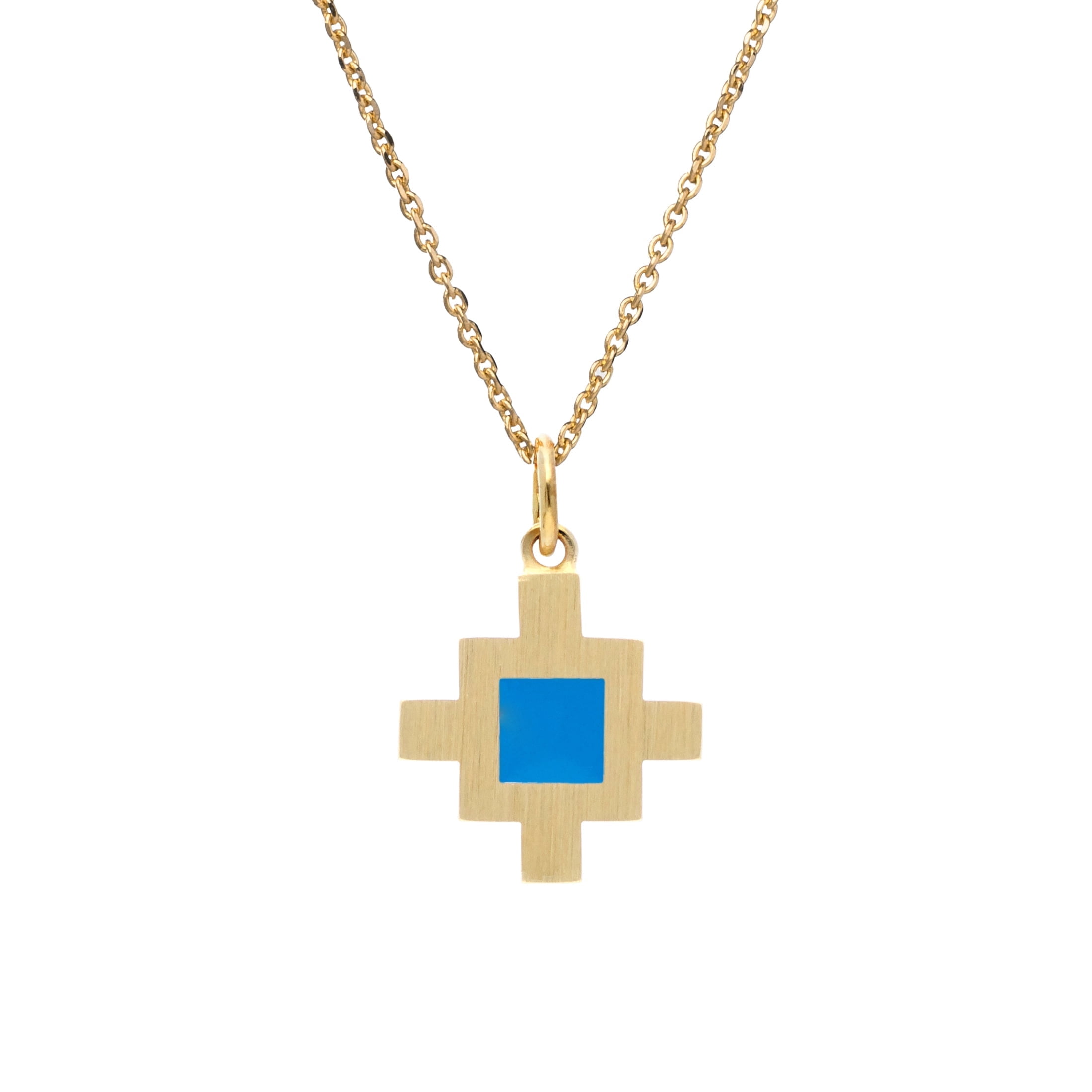Sheida Farrokhi Jewelry 18k Yellow Gold Women's Bahar Pendant with Blue ...