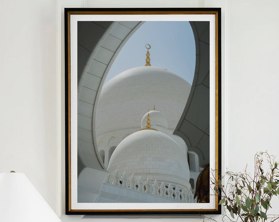 Sheikh Zayed Grand Mosque Art Print, Islamic Wall Art Muslim ...