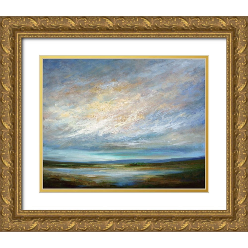 Sheila Finch 14x12 Gold Ornate Wood Framed with Double Matting Museum ...