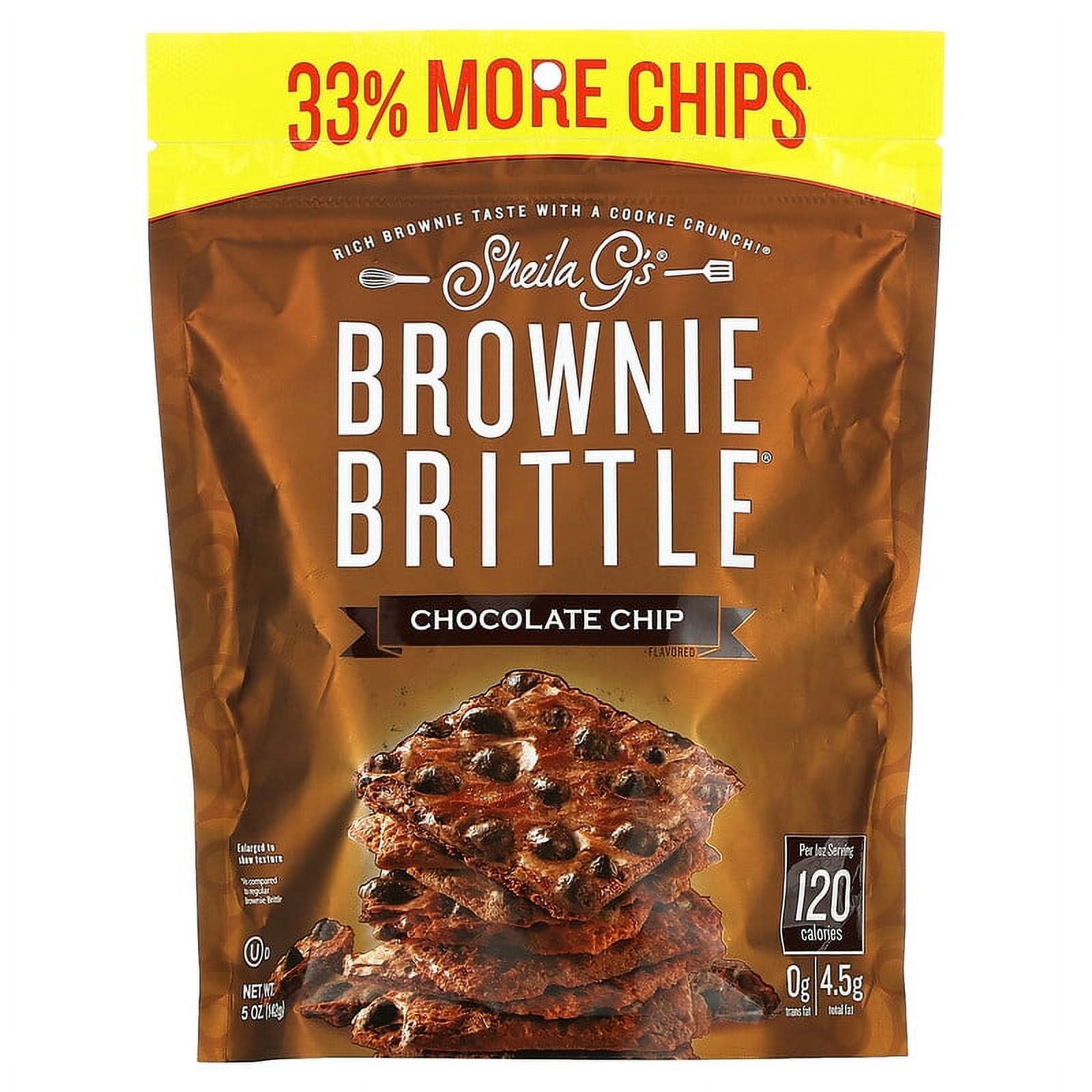Sheila G's Brownie Brittle, Chocolate Chip, 5 oz - Walmart.com