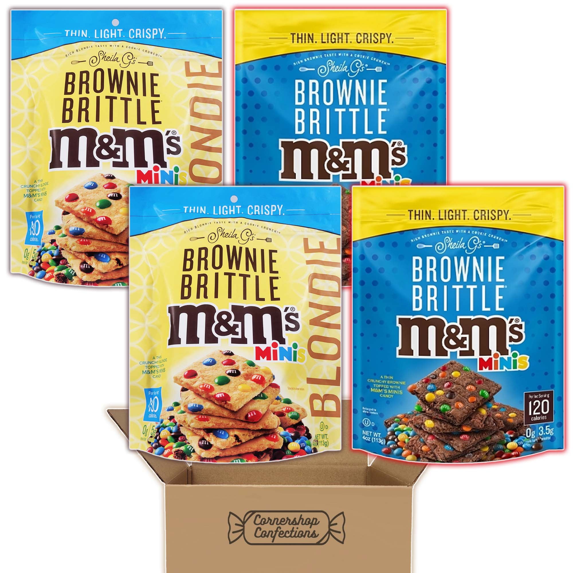 Sheila G's Brownie Brittle M&M's Minis Variety Pack - 2 Flavors, 2 ...