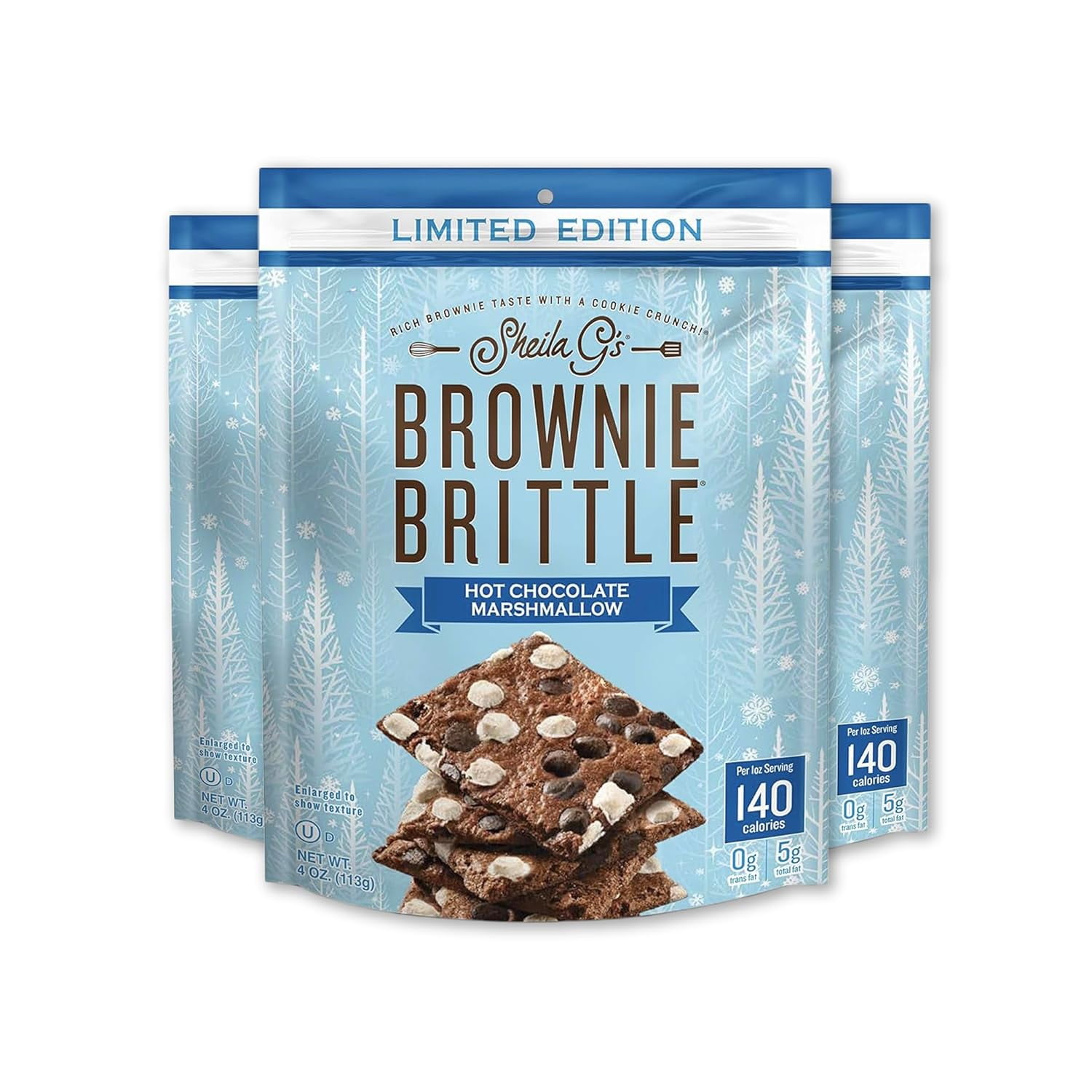 Sheila G's – Hot Chocolate Marshmallow Thin Crispy Sweet (Pack of 3, 4 ...