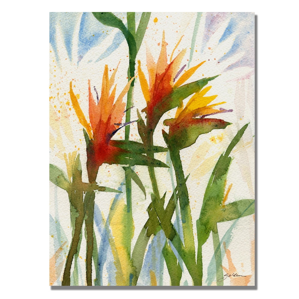 Sheila Golden 'Birds of Paradise' Canvas Art - Walmart.com