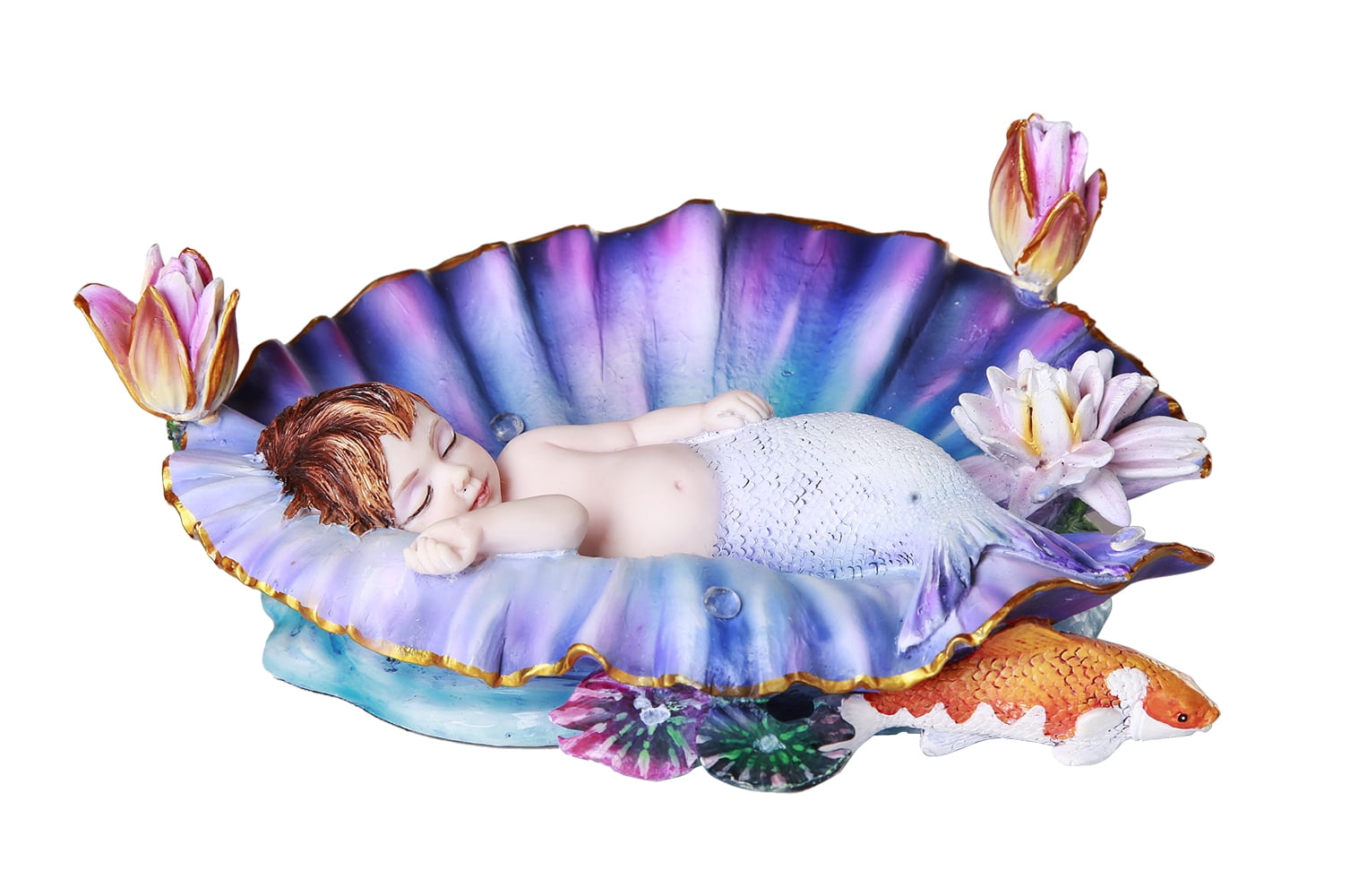 Sheila Wolk Mermaid The Cradle Baby Mermaid Sleeping On Shell Bed ...
