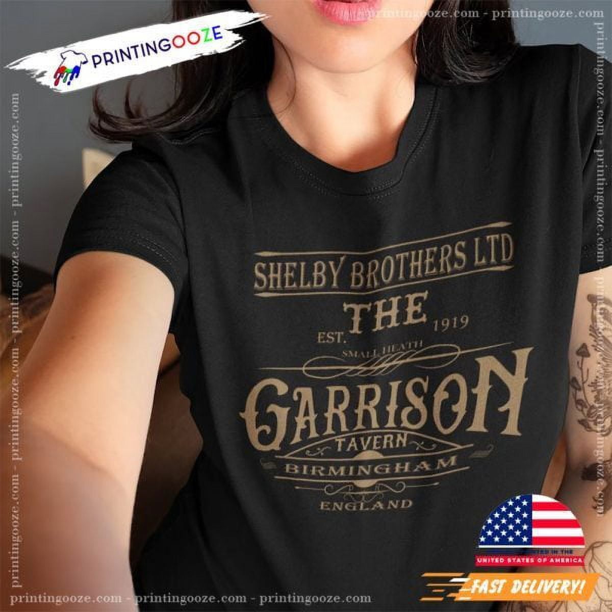 Shelby Brothers Ltd Garrison Tavern Peaky Blinders Shirt - Walmart.com