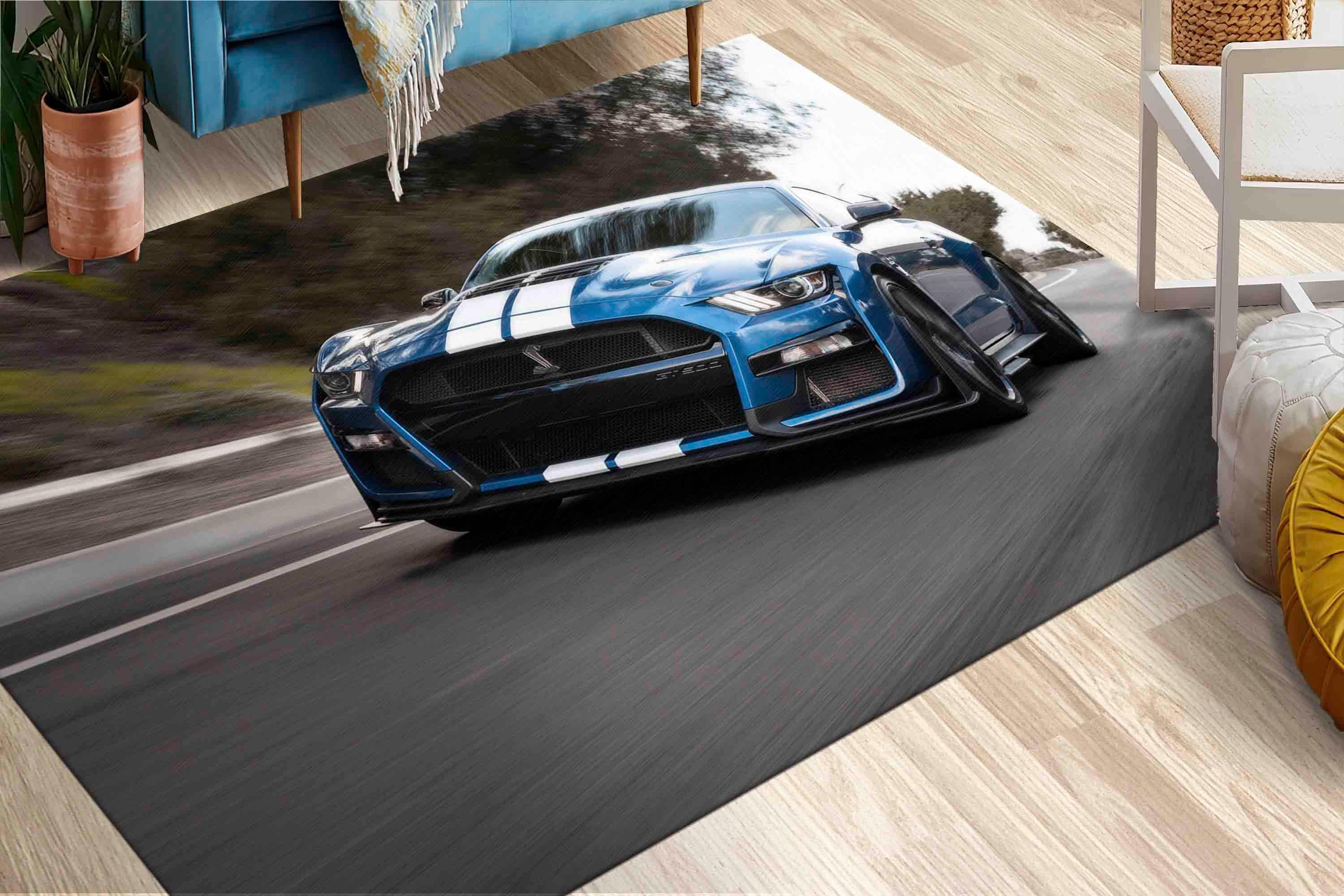 Shelby Cobra Rugs, Printed Rug, Entry Rug, Car Lover Gift Rugs, Large ...