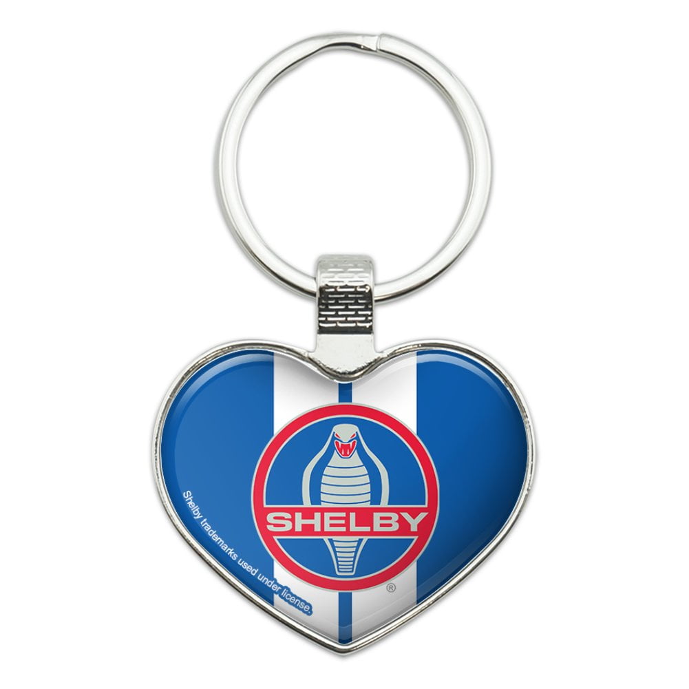 Shelby Cobra Vintage Logo Keychain Heart Love Metal Key Chain Ring ...