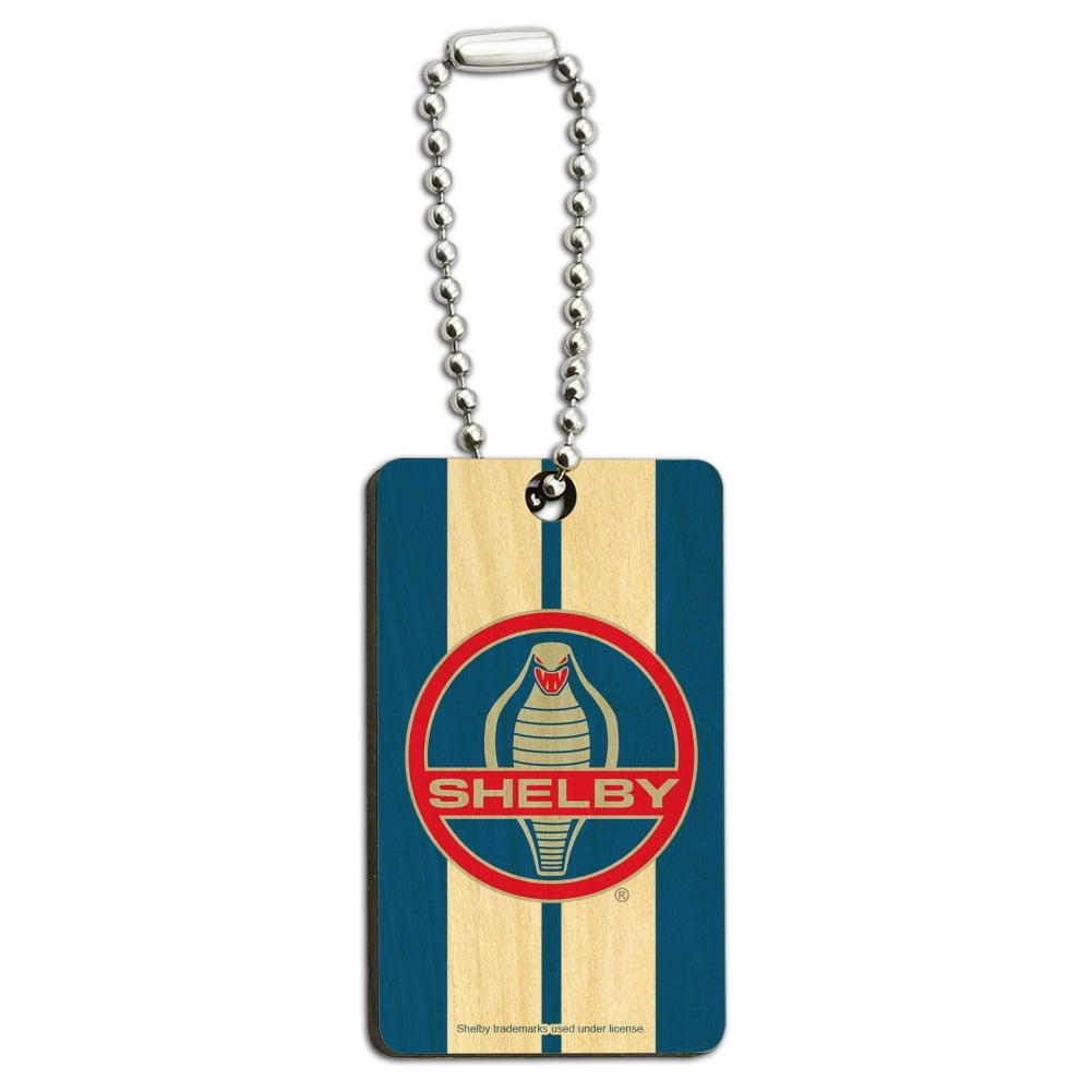 Shelby Cobra Vintage Logo Wood Wooden Rectangle Keychain Key Ring ...