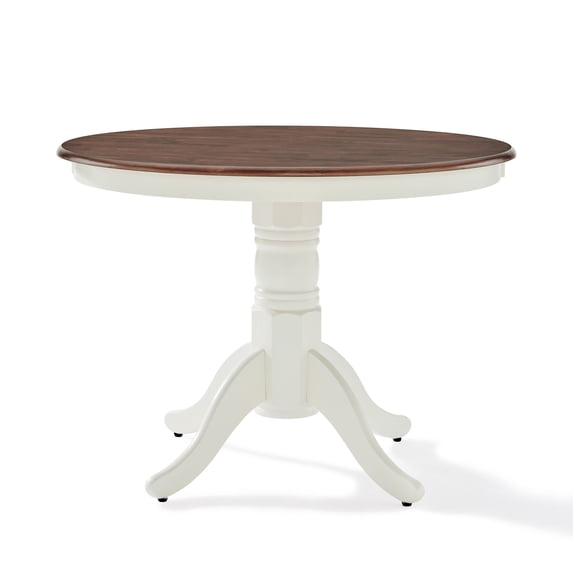 Crosley, Shelby Round Dining Table, 48", Farmhouse distressed white ...