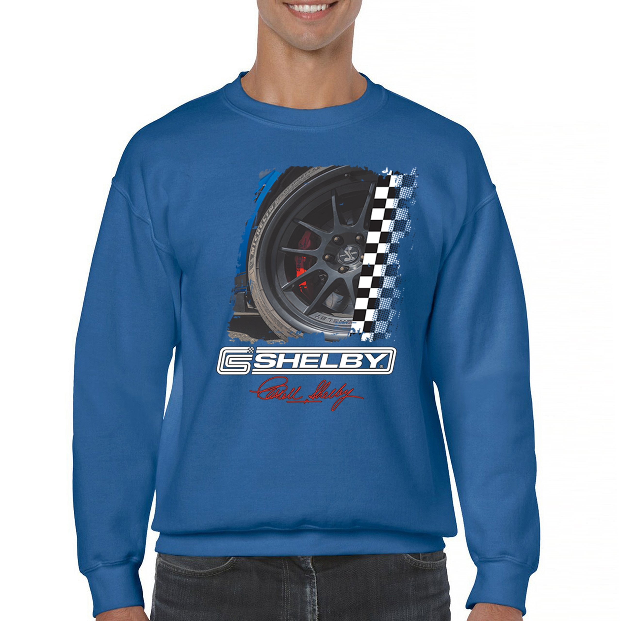 Shelby Wheel Sweatshirt American Classic Muscle Car Racing Mustang ...
