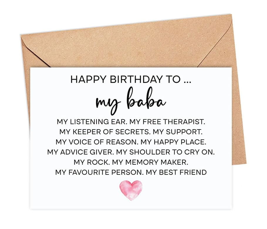 ShelbyShops Happy Birthday To You My Baba Card - Poem Baba Birthday ...