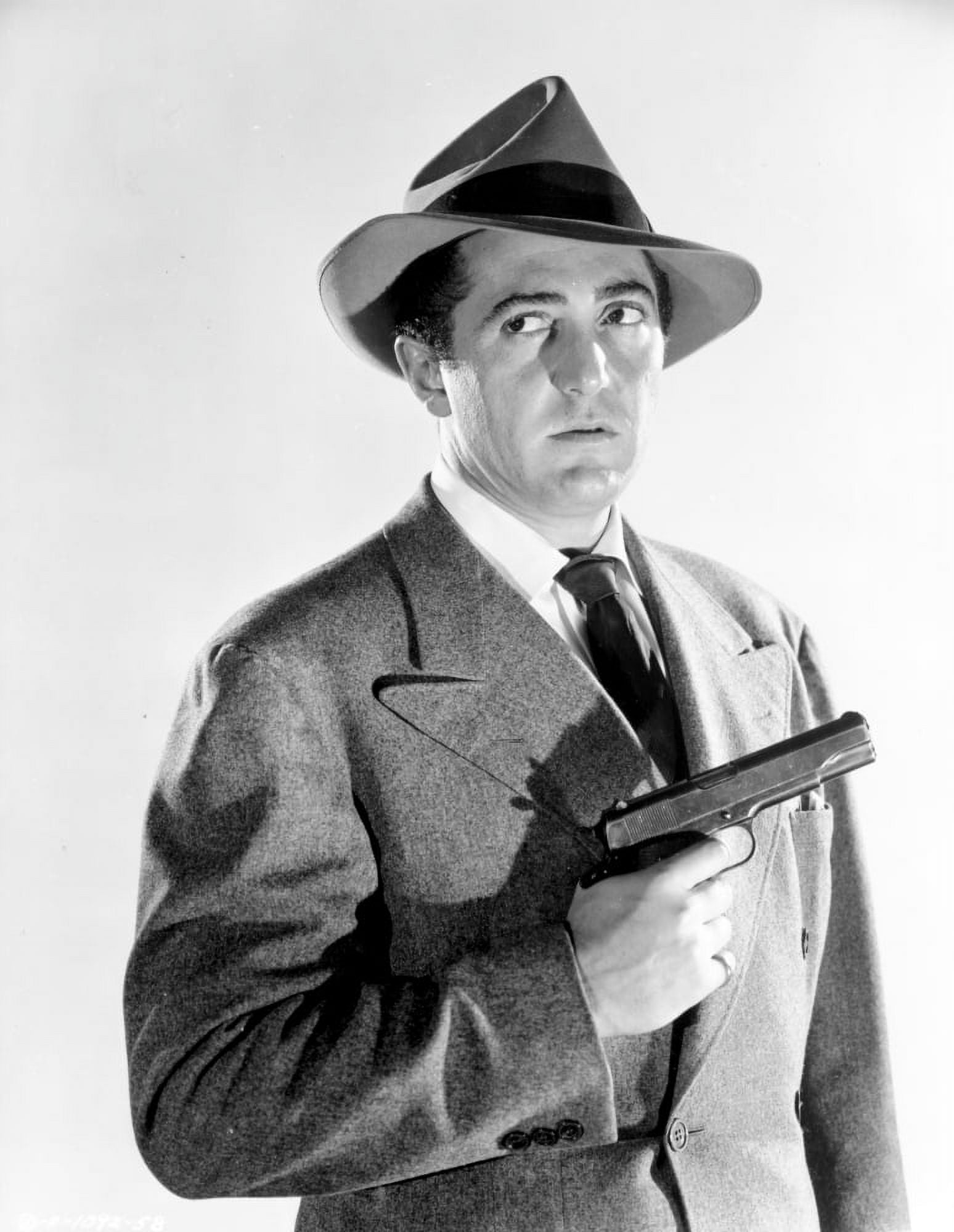 Sheldon Leonard in Coat With Pistol Classic Portrait Photo Print (8 x ...