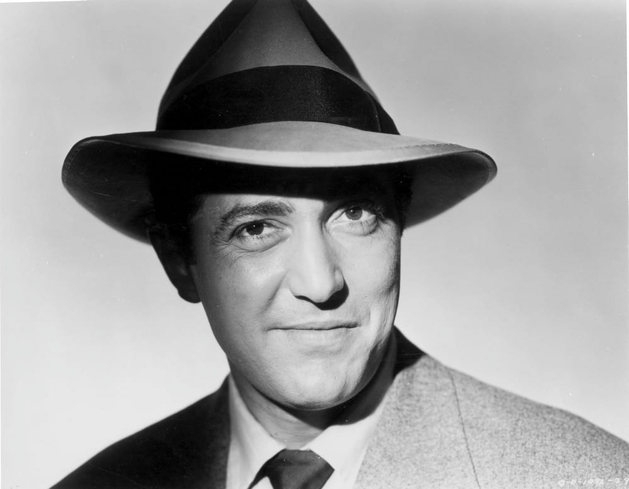 Sheldon Leonard wearing a Suit and a Hat in a Close Up Portrait Photo ...