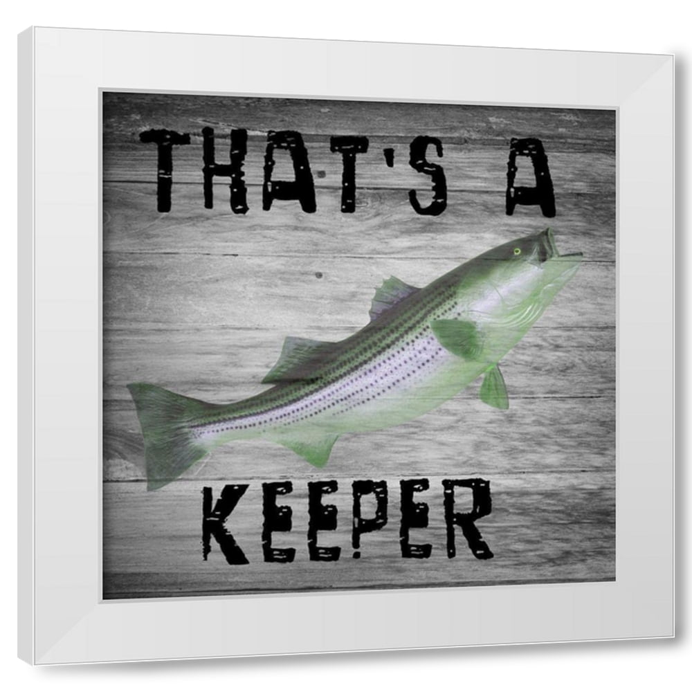 Sheldon Lewis 4x14 White Modern Wood Framed Wall Art Titled - Keeper ...