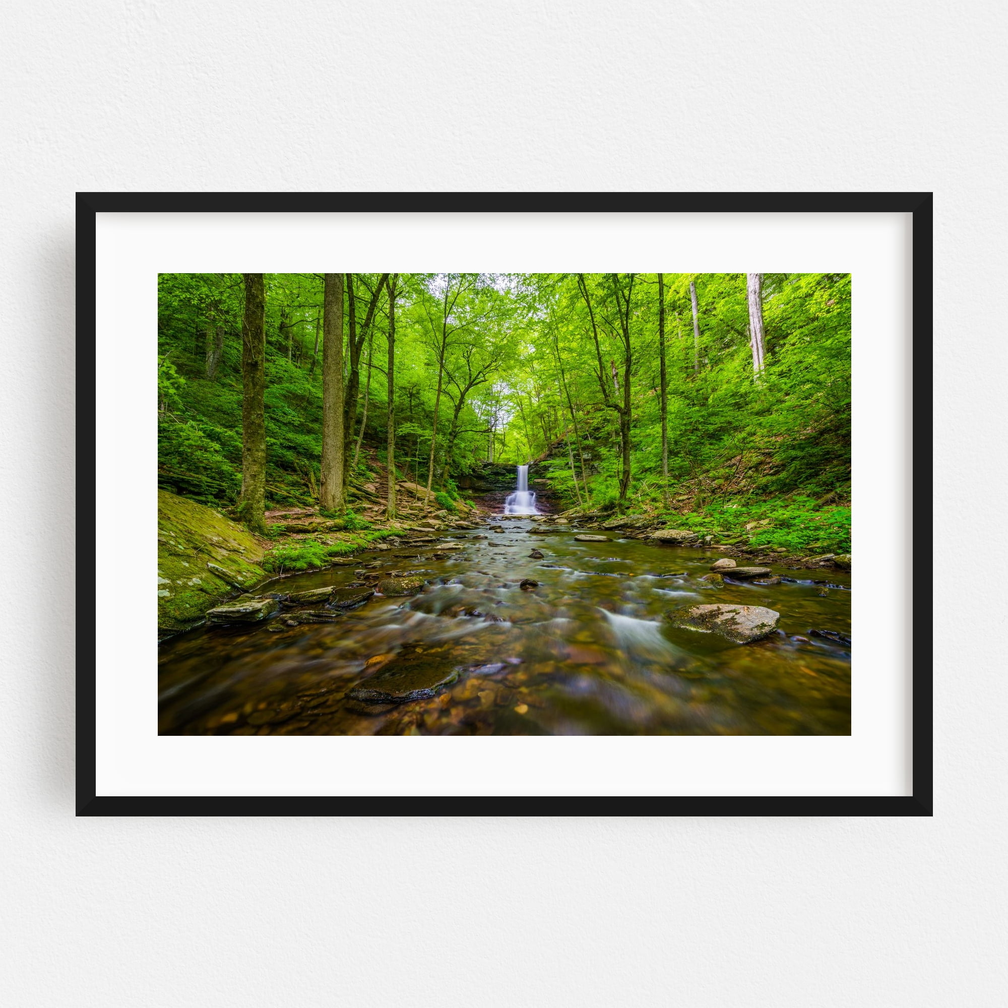 Sheldon Reynolds Falls - Pennsylvania Photography Black Framed Wall Art ...