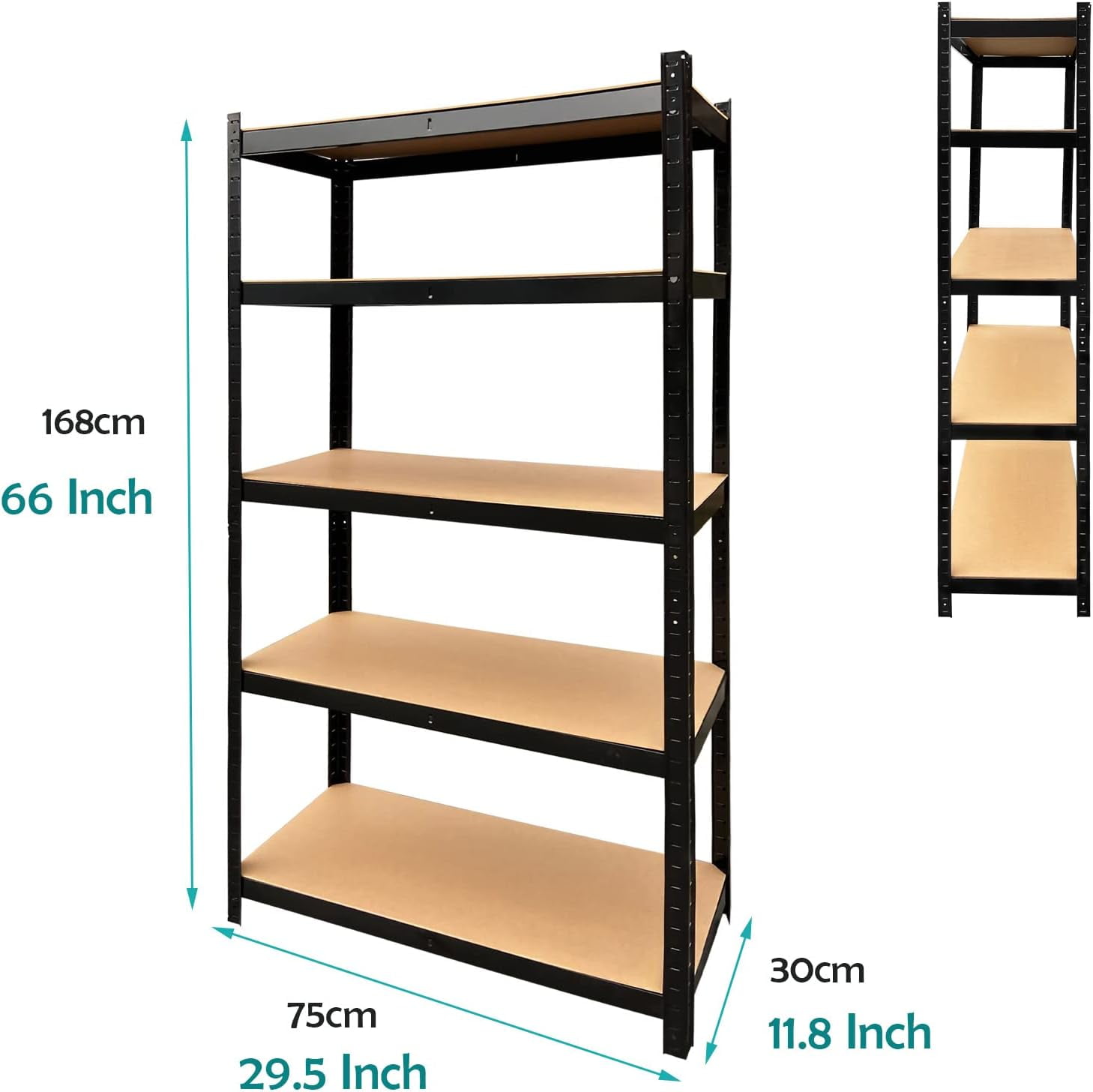 Shelf 5 Tier Garage Shelving Heavy Duty Adjustable Storage Shelving ...