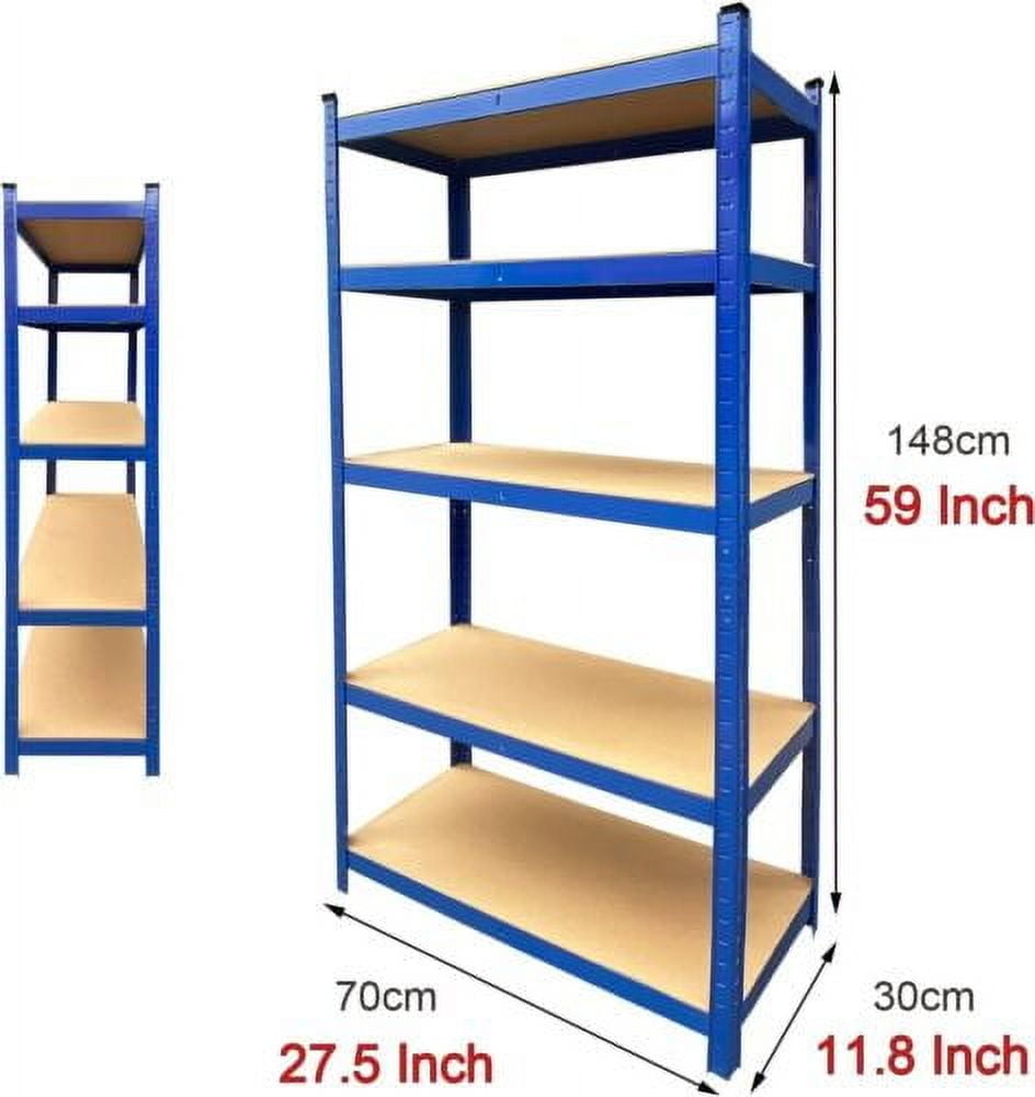 Shelf 5 Tier Garage Shelving Heavy Duty Adjustable Storage Shelving ...