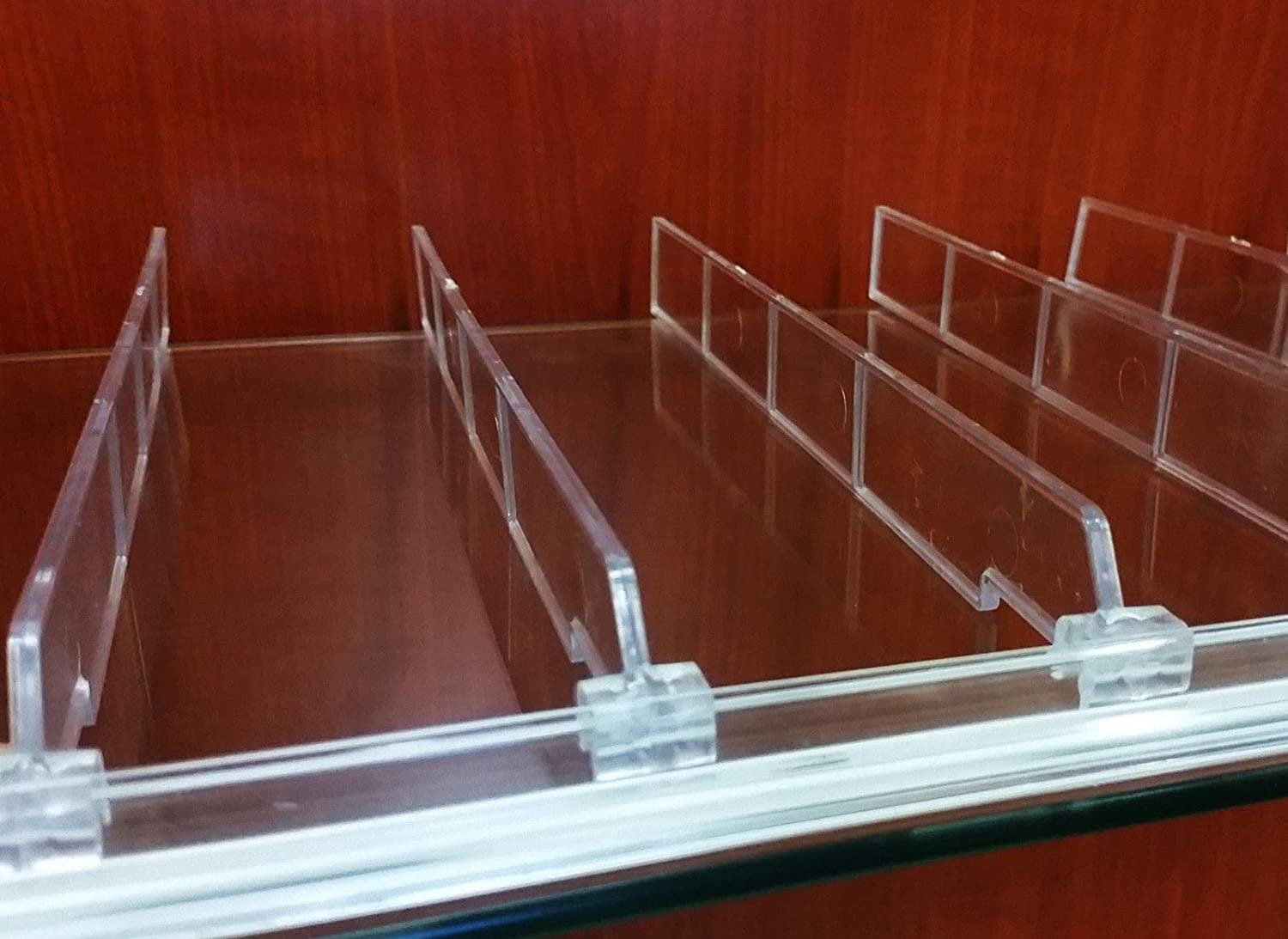 Shelf & Adjustable Depth Divider Kit, [10] 48" L Adhesive Front s w ...