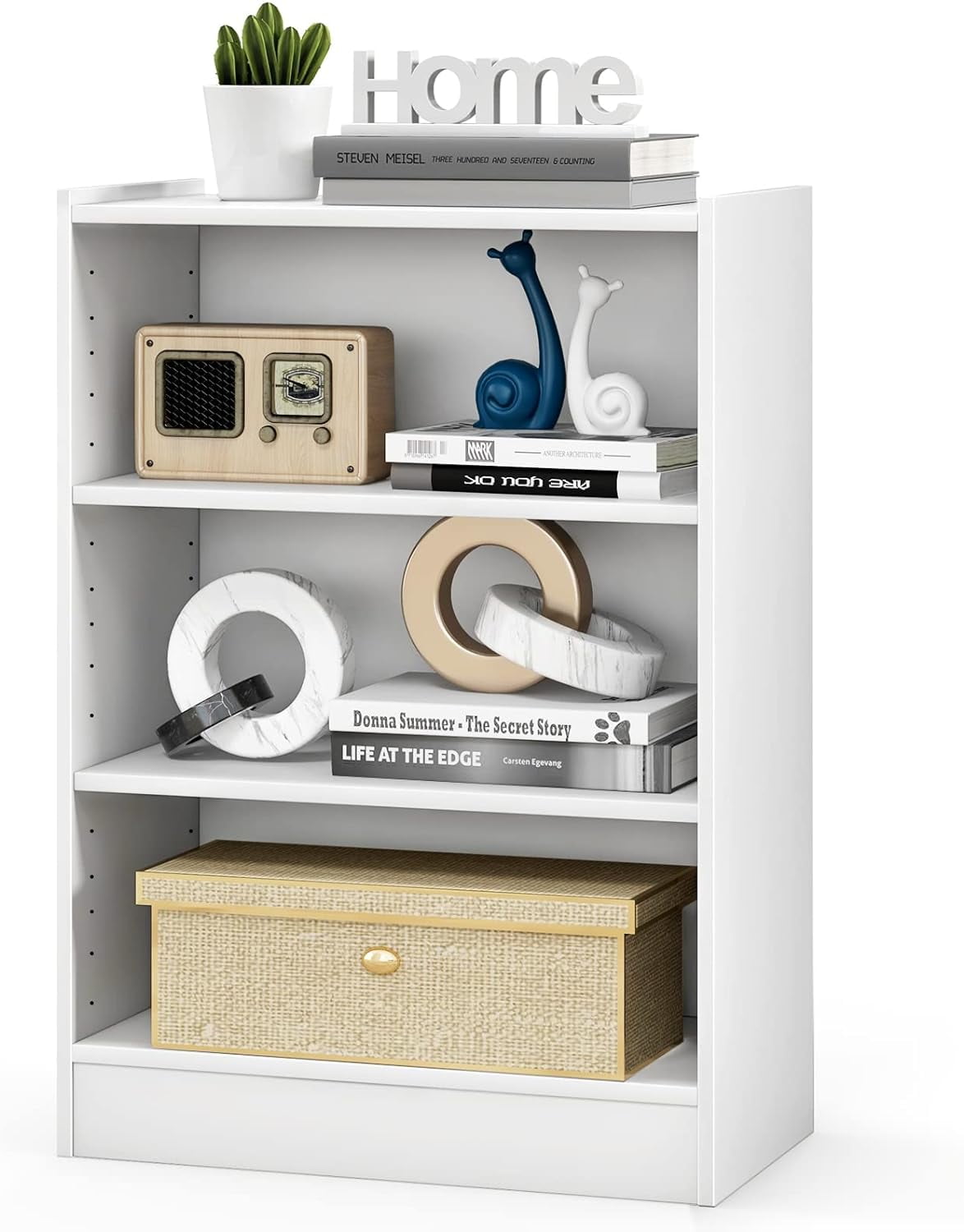 Shelf Bookcase, Modern Book Shelf with Adjustable Shelves, Cubical ...