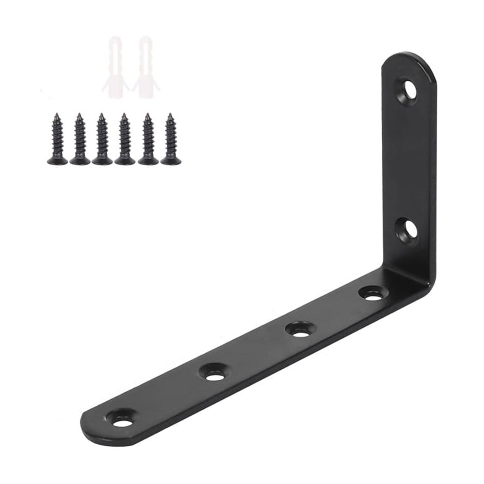 Shelf Bracket Heavy Duty Black Steel L Corner Brace，Joint Angle Bracket ...