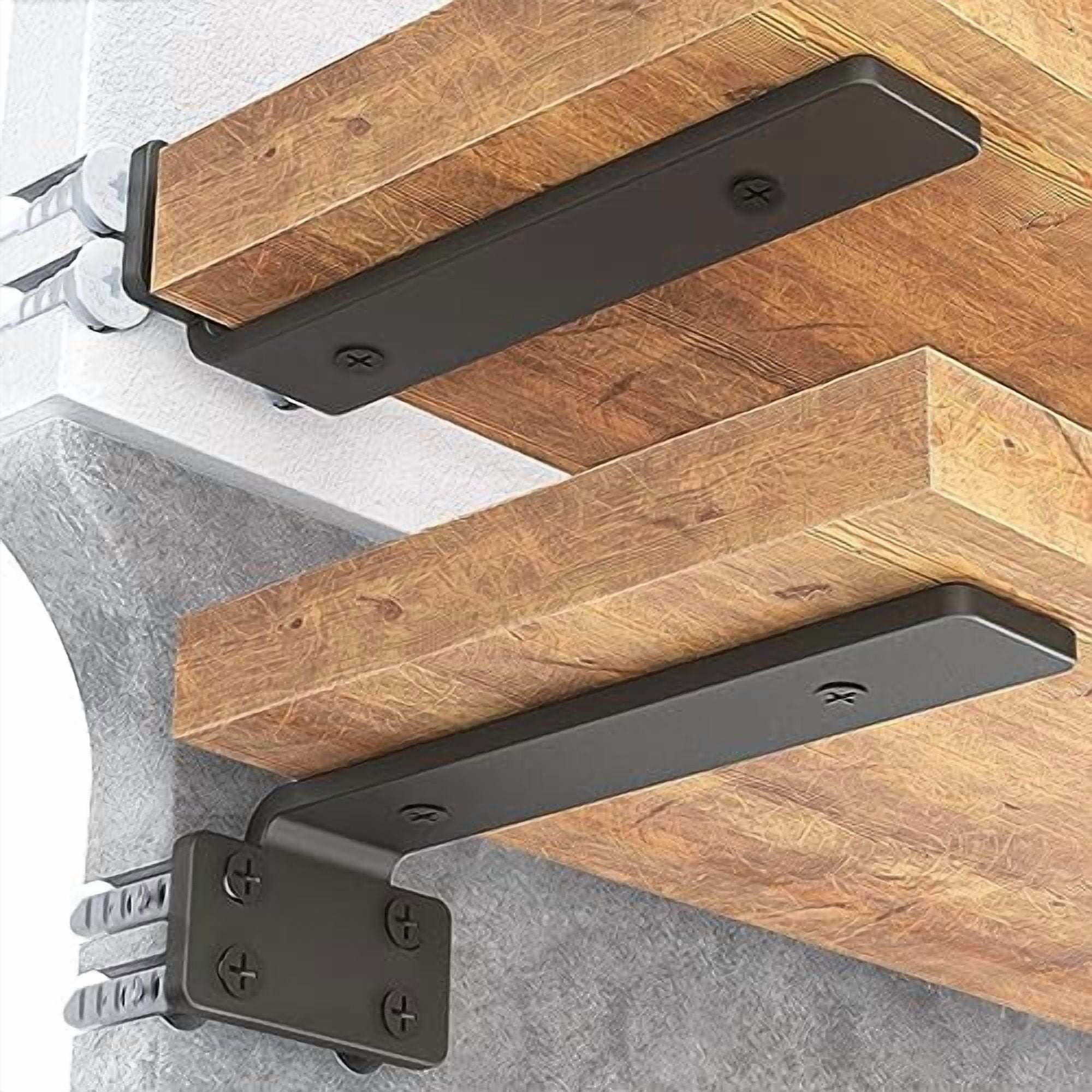 Shelf Bracket, Heavy Duty Floating Shelf Brackets 12 inch Long, 12 Pack ...